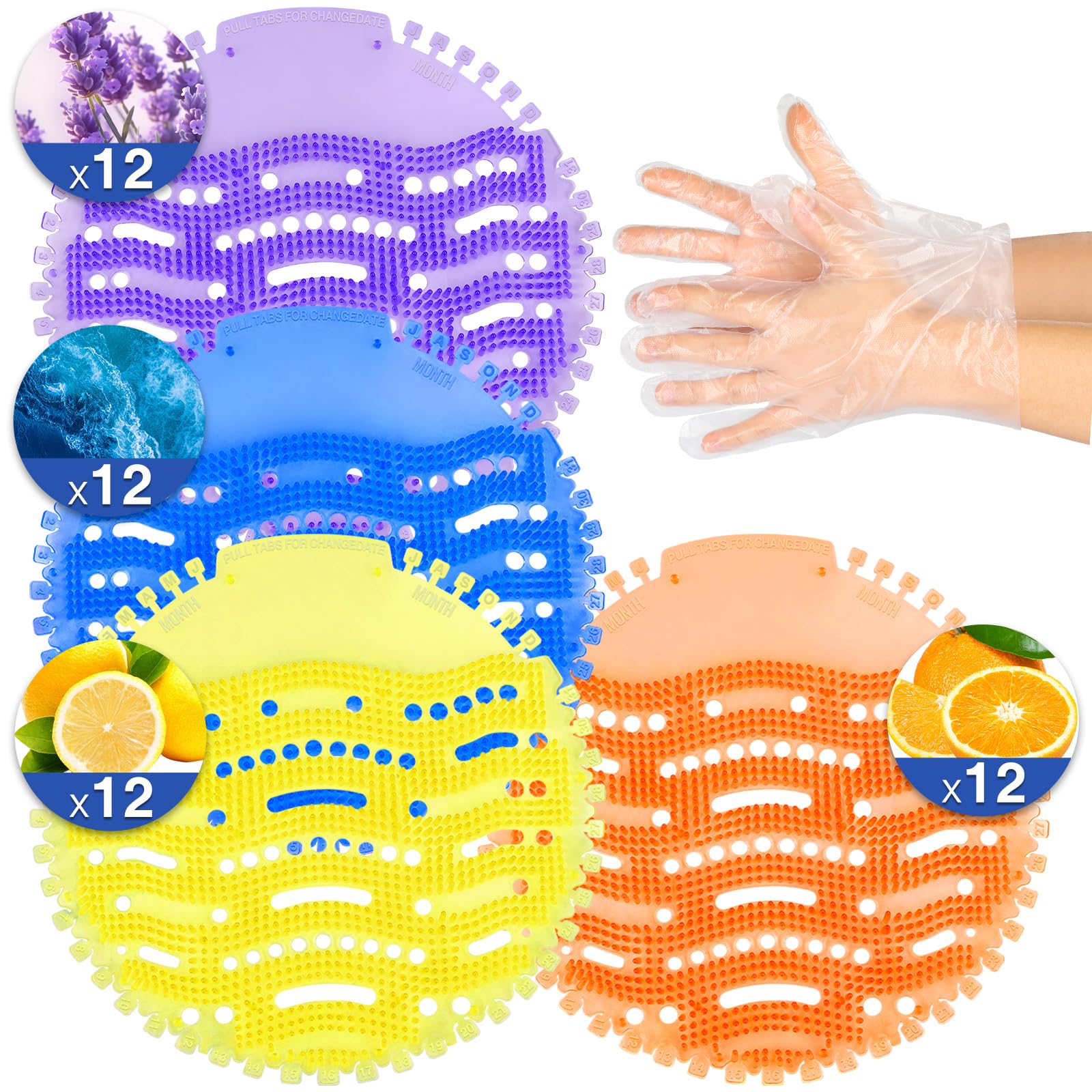 Sanis Urinal Screen Urinal Screens Deodorizer,29 Packs Urinal Cakes ...