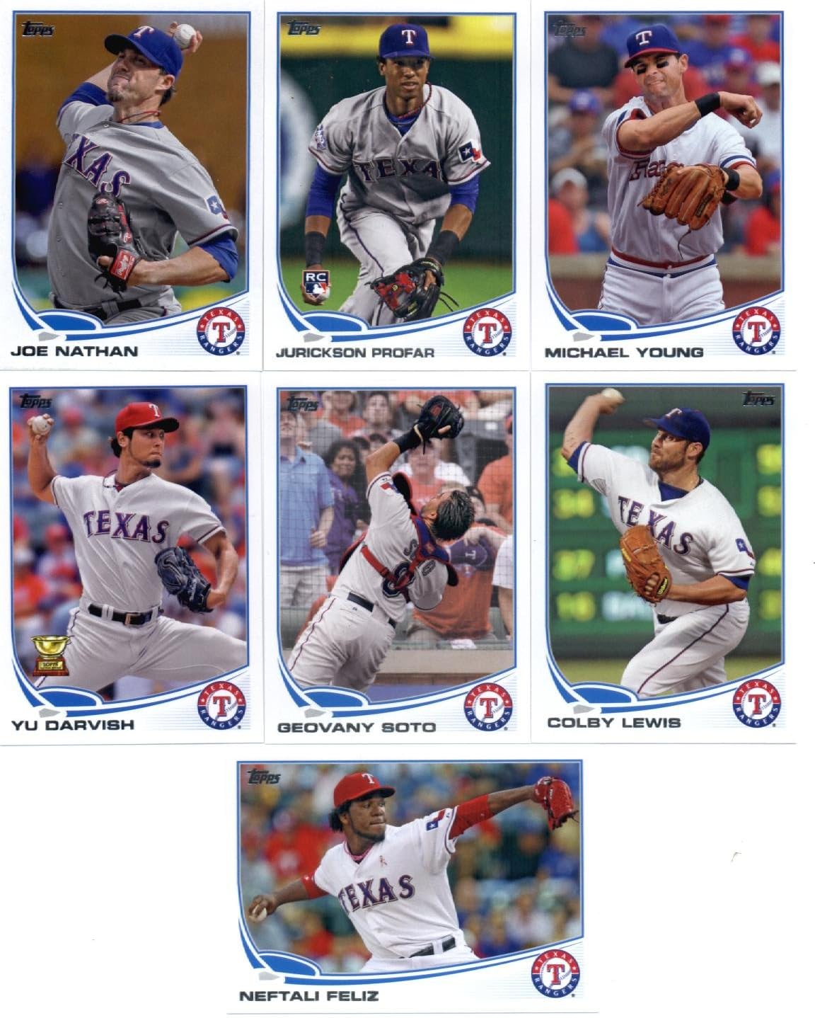 Amazon.com: 2013 Topps Baseball Texas Rangers Complete Team Set ( 22 ...