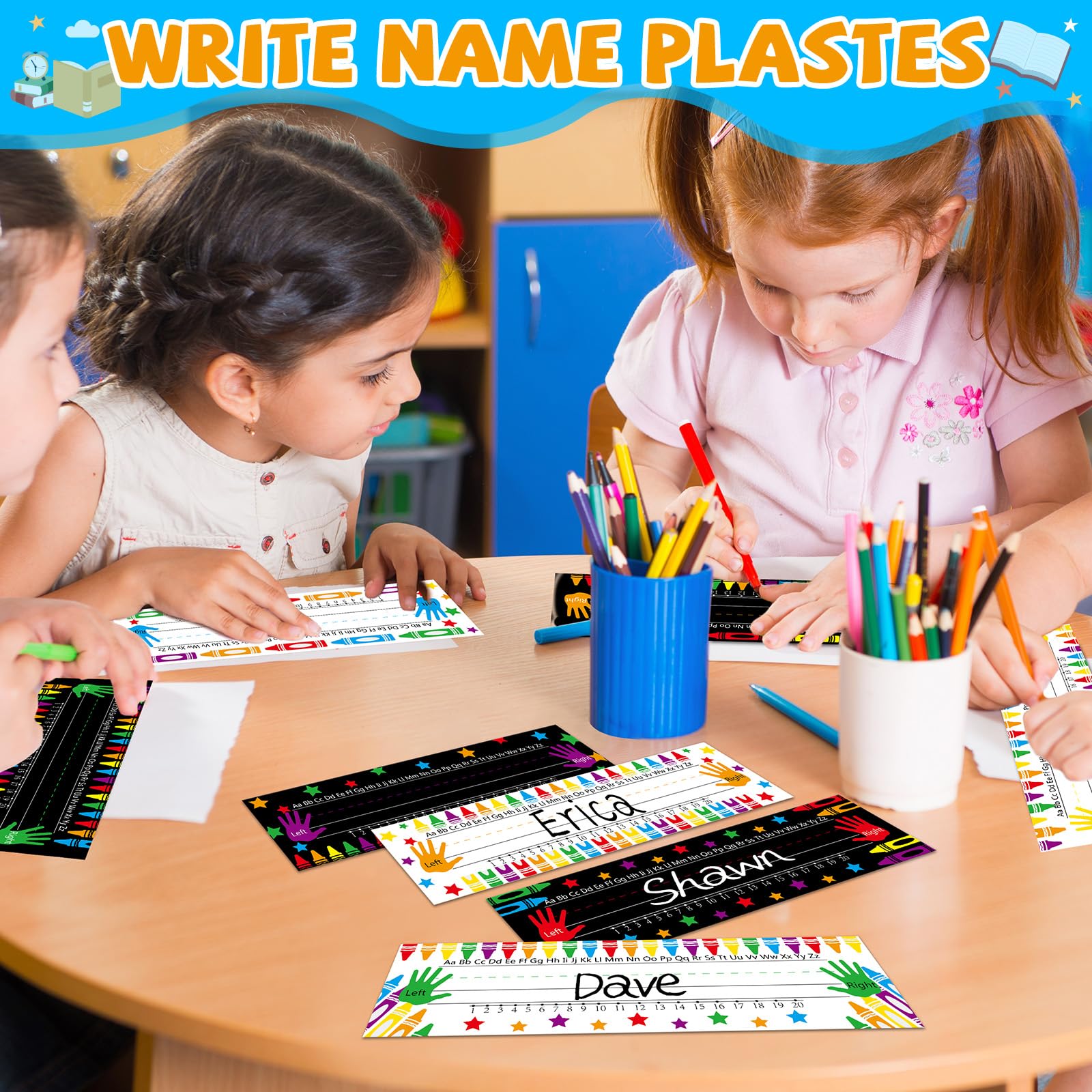Placas Imprimibles Con Nombres Para Escritorios De Preescolar WaaHome