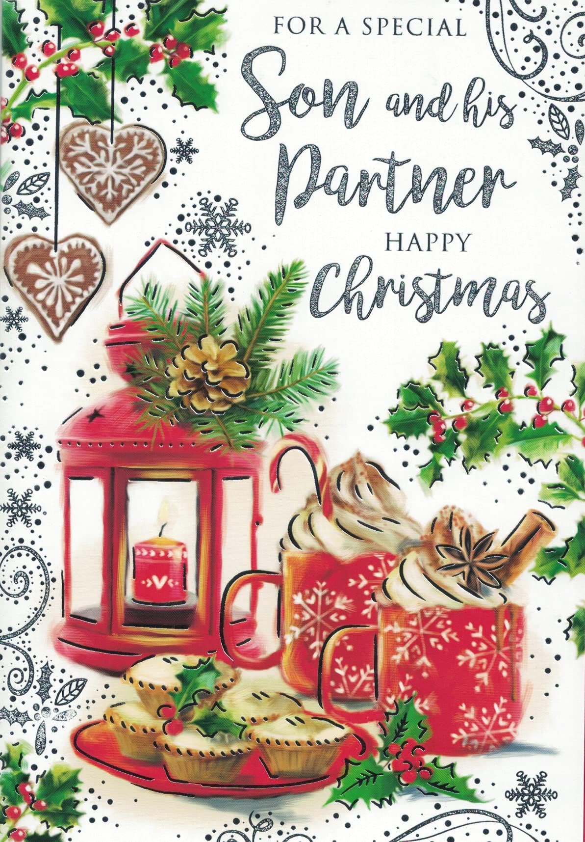 ICG Special Son and his Partner Christmas Card - Festive Staircase and ...