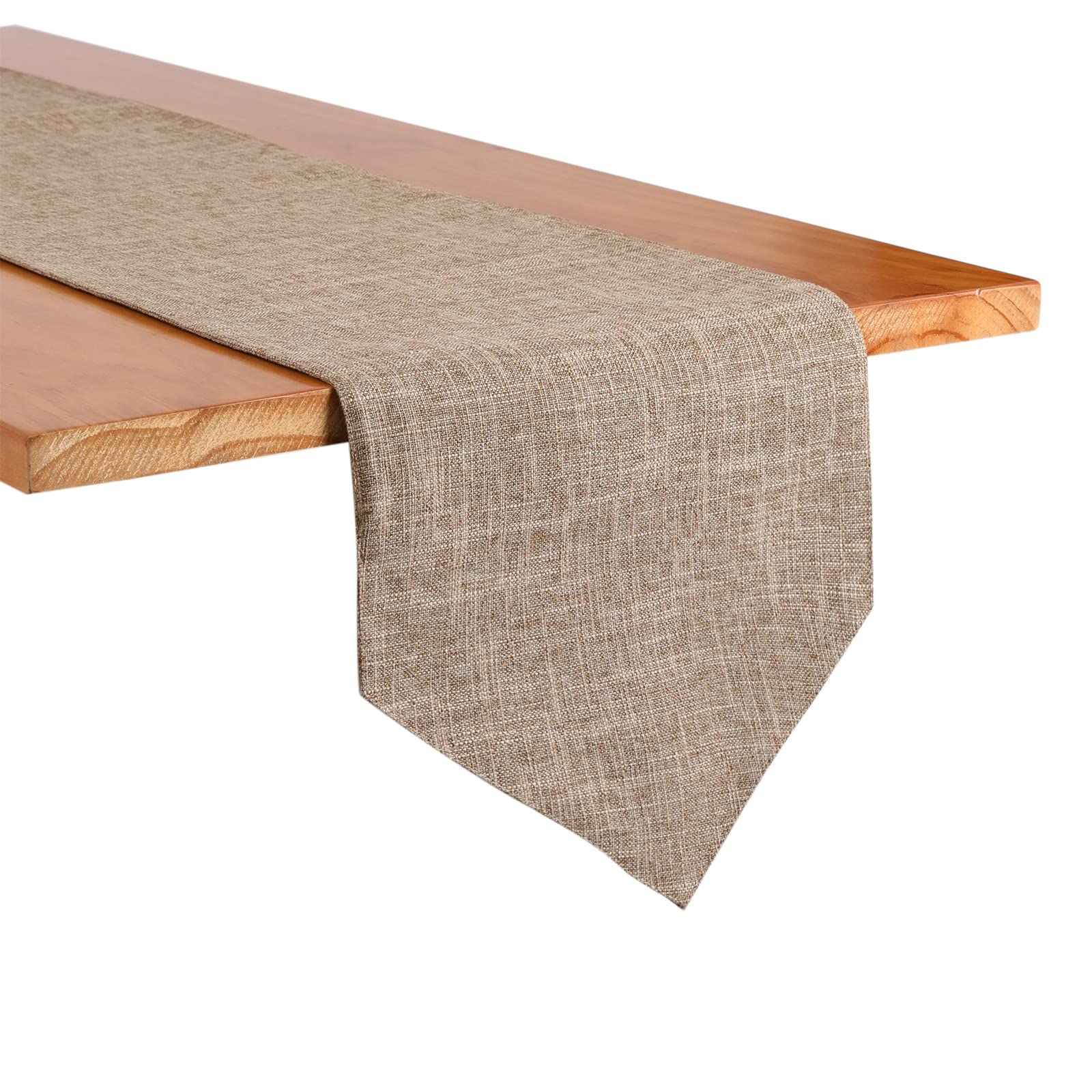 Amazon.com: Burlap Farmhouse Cotton Linen Table Runner, Rustic Woven ...