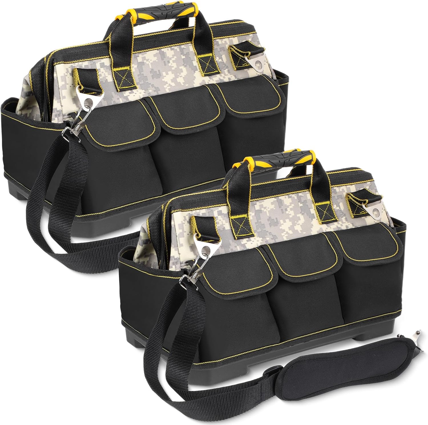 SilTriangle 2 Pack 17 Inch Tool Bags for Men Heavy Duty Wide Mouth Tool ...