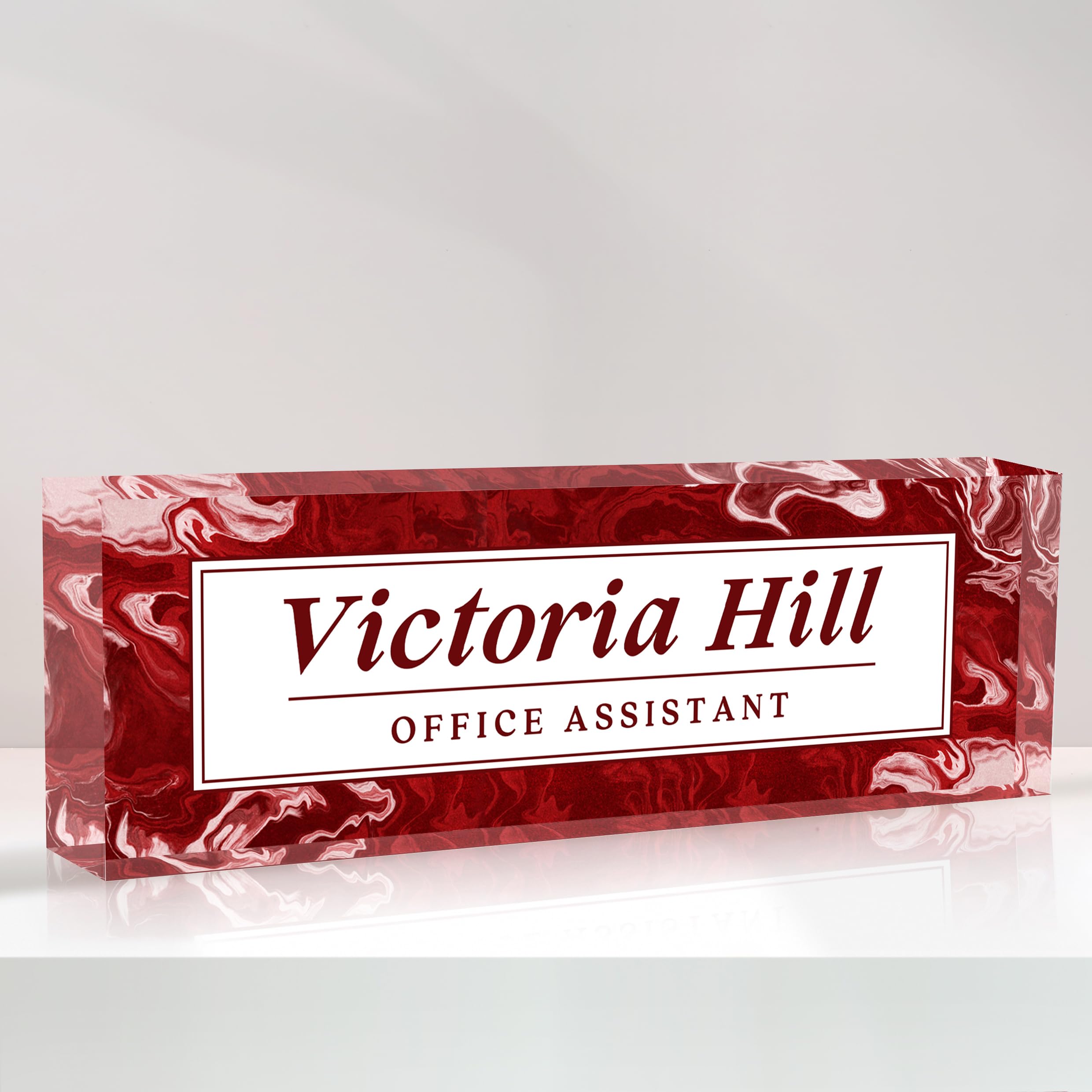 Amazon.com: Custom Acrylic Name Plate for Desk - Personalized Office ...