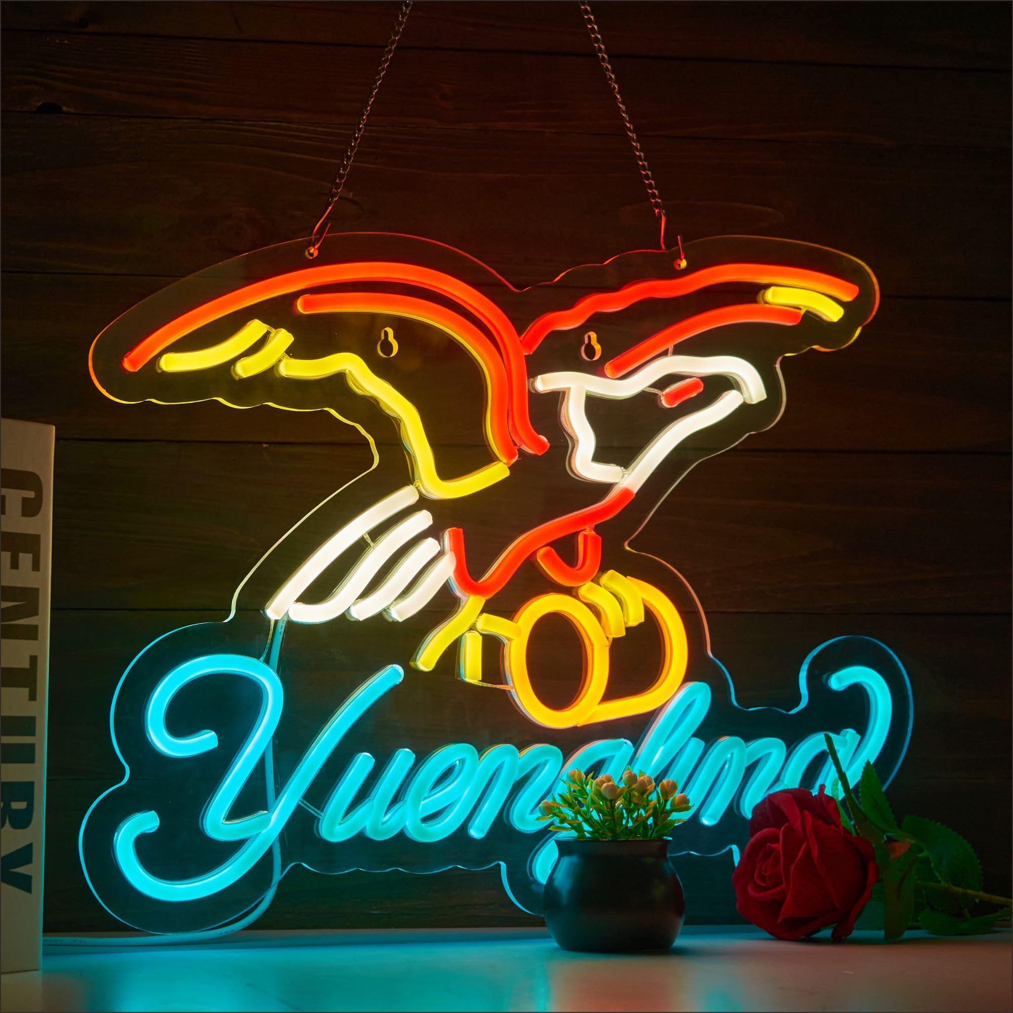 Amazon.com : Eagle Neon Sign for Wall Decor,Yuenglin Beer Dimmable ...