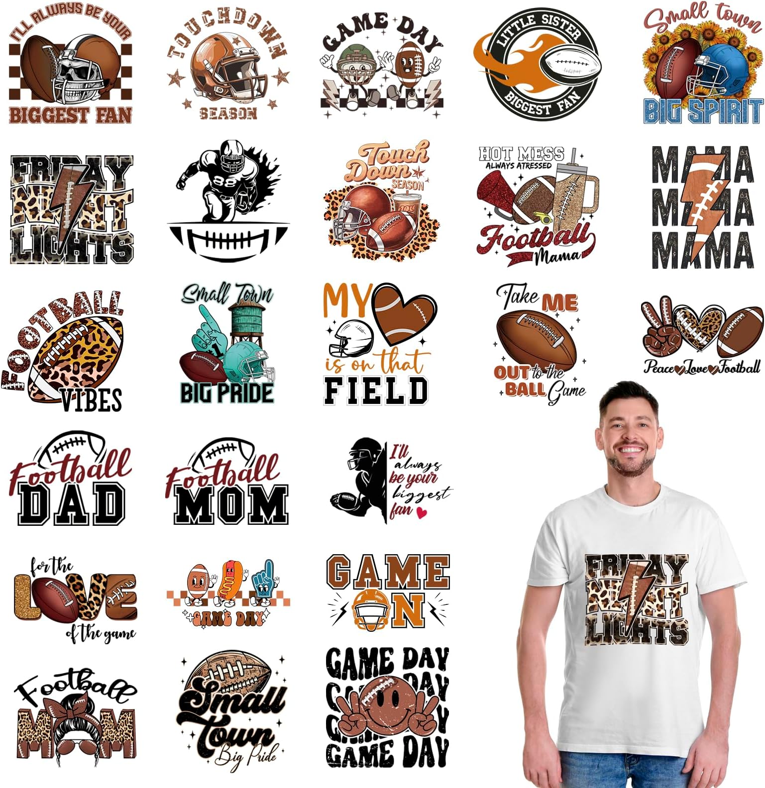 Amazon.com: SEC Apparel Custom Football with Name Iron On Patches ...