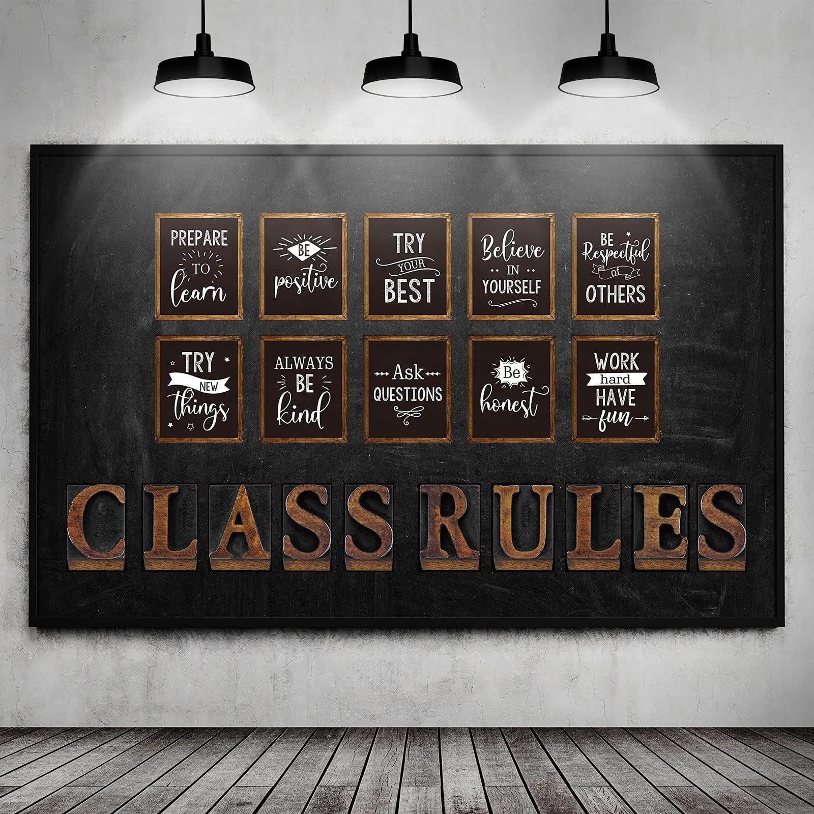 Amazon.com: Teling 89 Pcs Industrial Cafe Bulletin Board Set ...