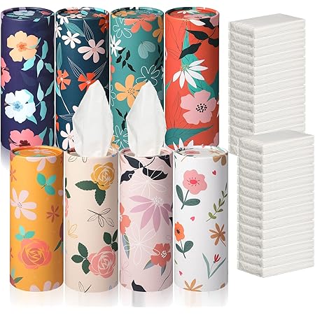 Amazon.com: 8 Pack Boho Round Tissues Box Tissue Holder for Car with ...