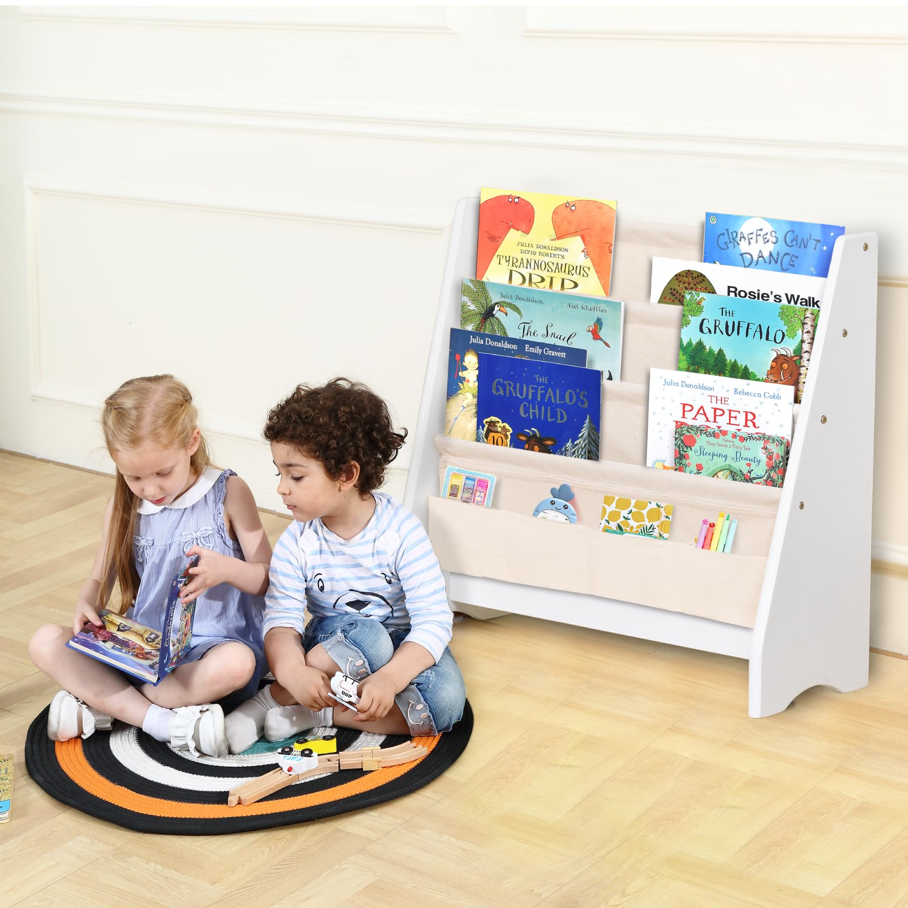 Snapklik.com : KRAND Kids Sling Bookshelf For Toddler Boys And Girls ...