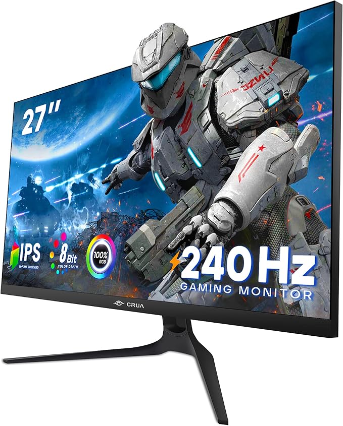 Amazon.com: CRUA 27 inch 240hz IPS Gaming Monitor,Full HD Frameless 100 ...