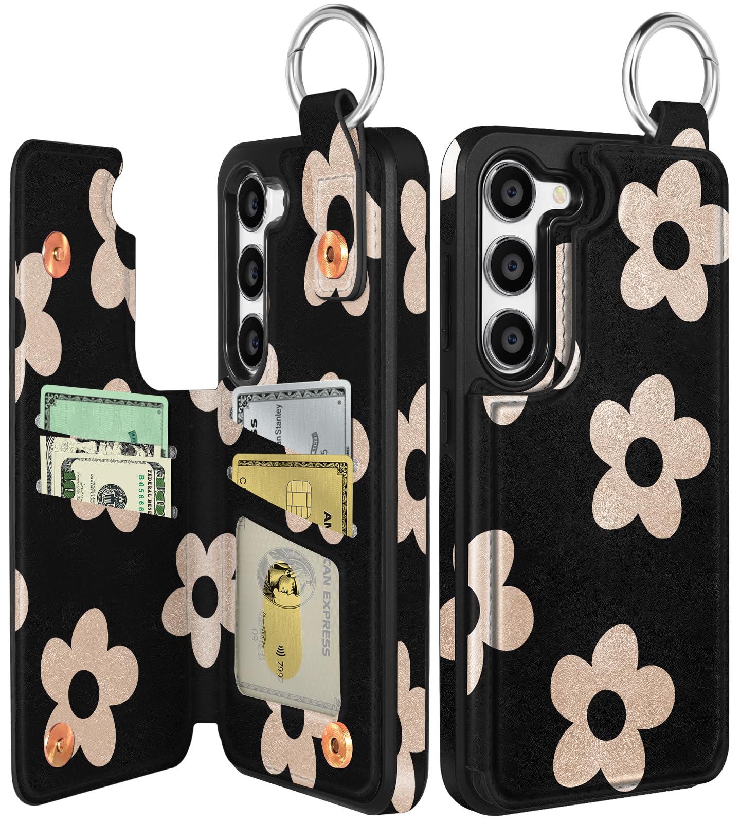 Amazon.com: Shorogyt for Samsung Galaxy S23 Wallet Case with Card ...