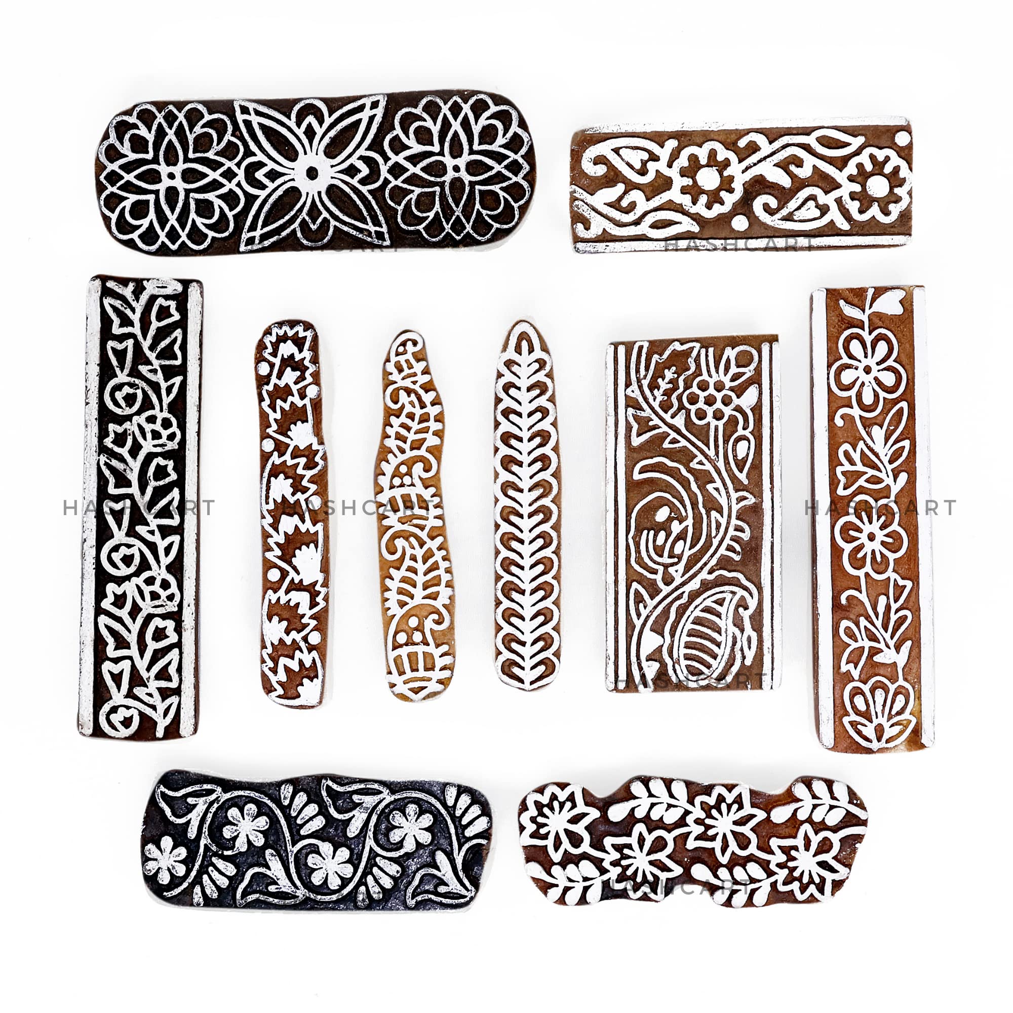 Snapklik.com : Multi Design Printing Blocks For Saree Border Henna ...