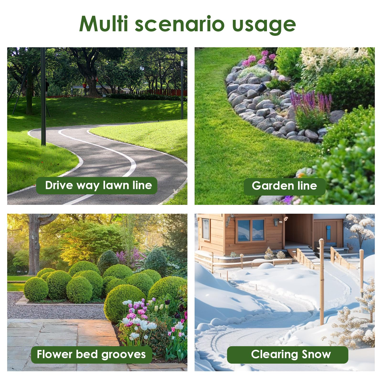 Snapklik.com : Edger Lawn Tool Half Moon Manual Lawn Edger Stainless ...