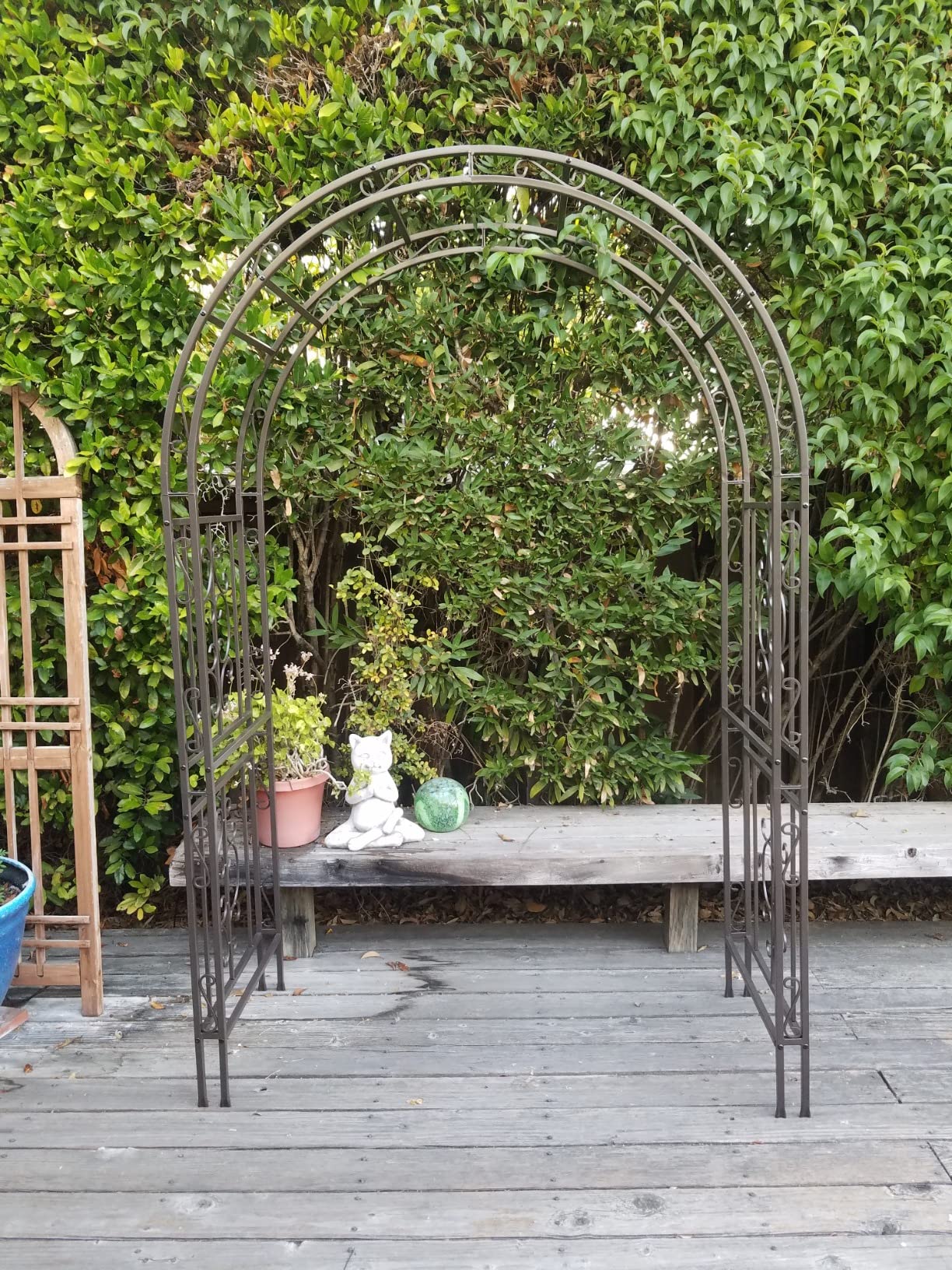 $45/mo - Finance Plow & Hearth Arch Metal Outdoor Garden Arbor ...