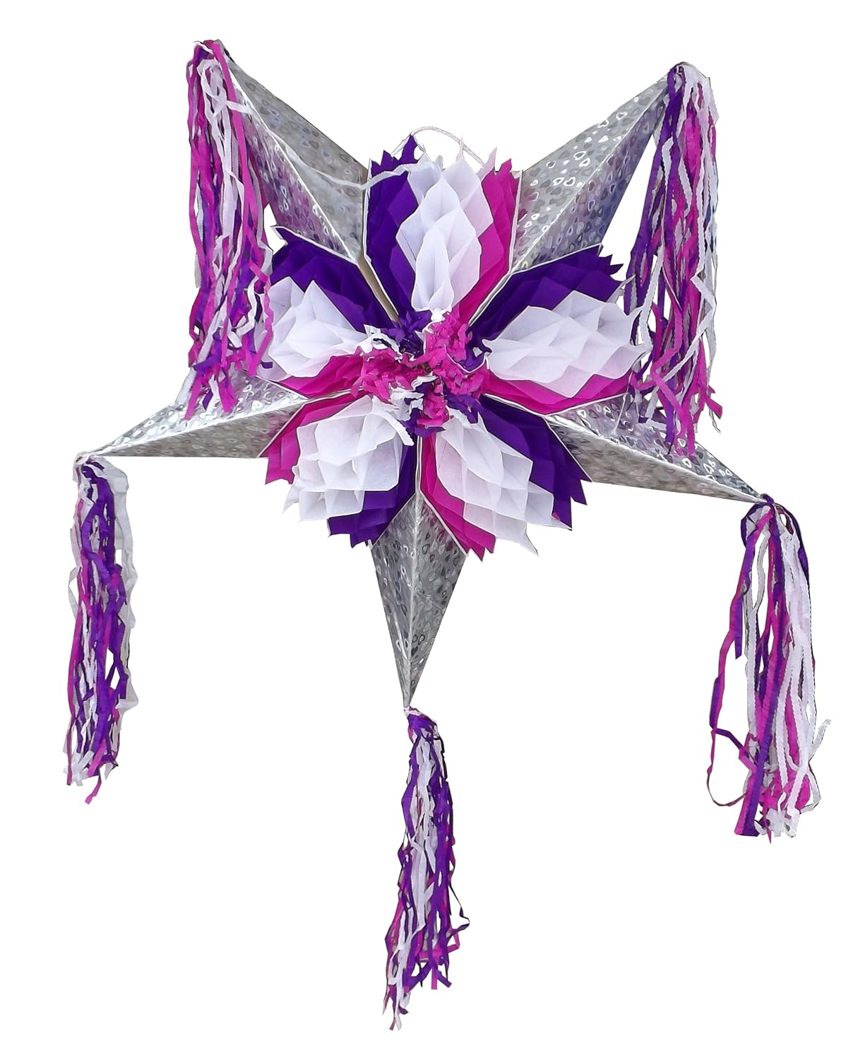 Buy Foldable Star Pinata - Purple and White - Easy to Transport and ...