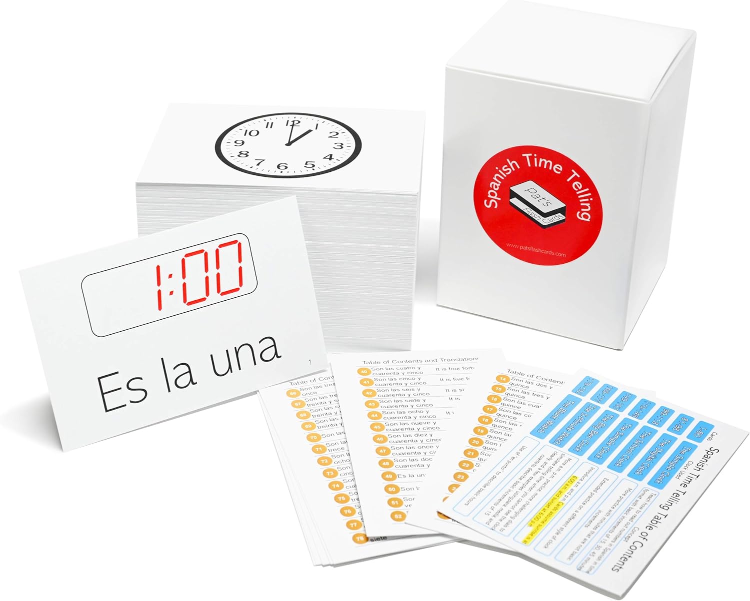 Amazon.com: 192 Spanish Time Telling Flash Cards : Toys & Games
