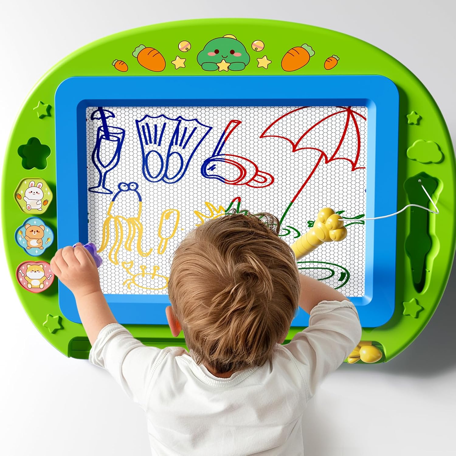 Amazon.com: Large Magnetic Drawing Board 13 × 17 in Doodle Board ...