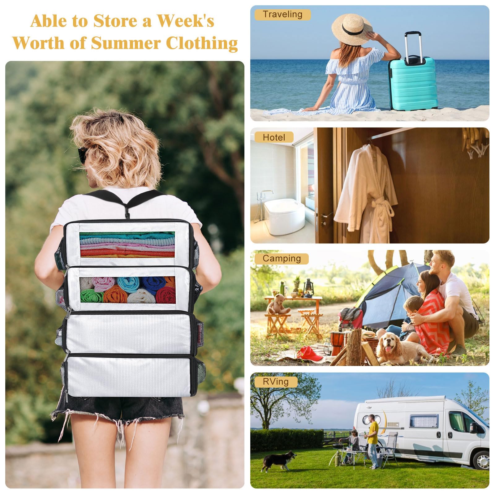Snapklik.com : Suitcase Organizer, Carry On Closet Luggage Organizer ...