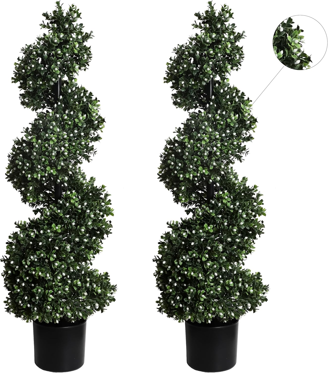 Amazon.com - momoplant White-Fruit 35 Inch Artificial Boxwood Topiary ...
