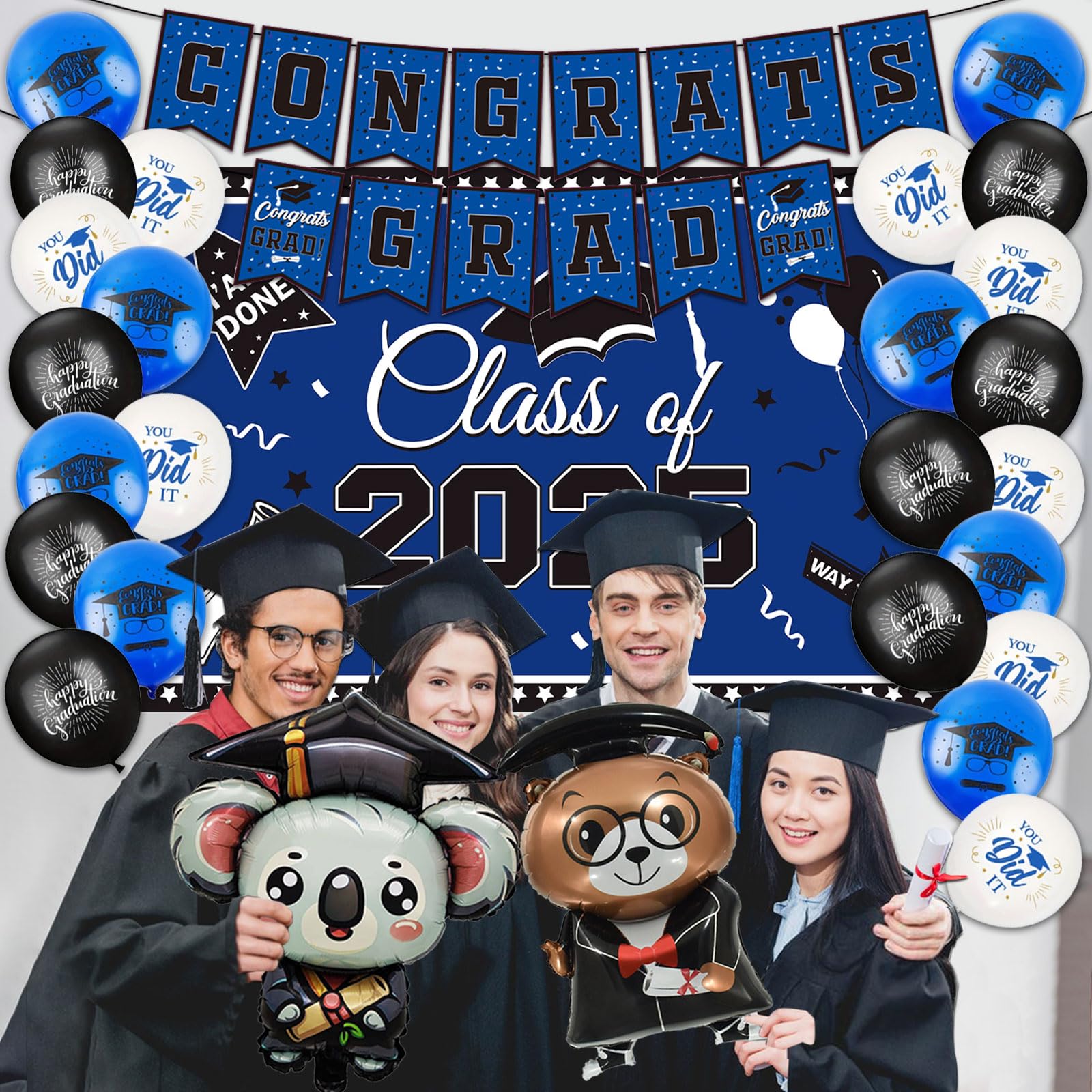 Snapklik.com : Graduation Decorations Class Of 2025 Blue Themed - 2025 ...