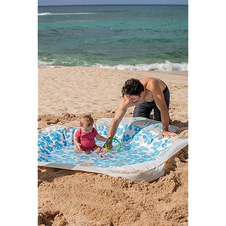 Amazon.com: Beach Puddle Flexible Kids Beach Pool (Blue Flowers) : Toys ...