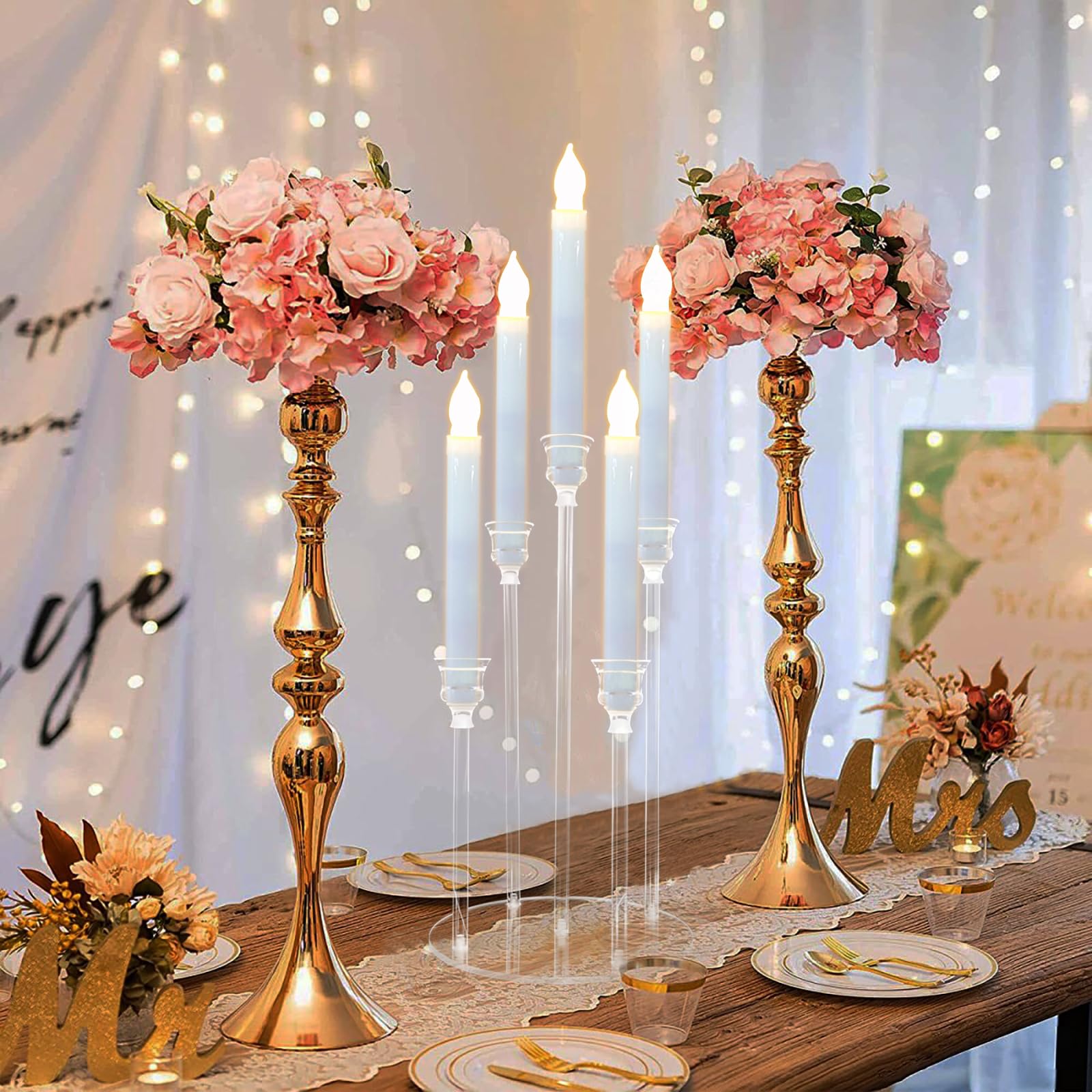 Tall Acrylic Candelabras Crystal Candelabra Pedestal Stand 4ft