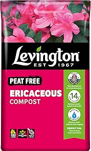 Levington PEAT FREE Ericaceous Compost, 50 litre compost for acid ...