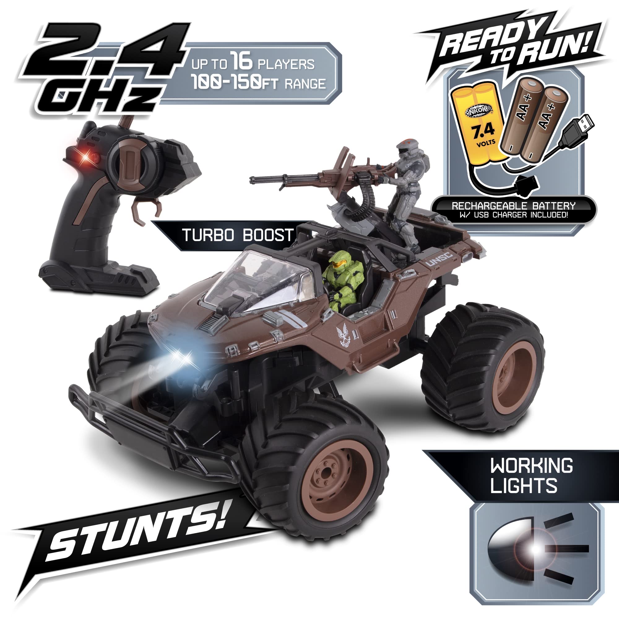 Snapklik.com : NKOK Halo Infinite RC: UNSC Warthog Mud Hog - Stunt ...