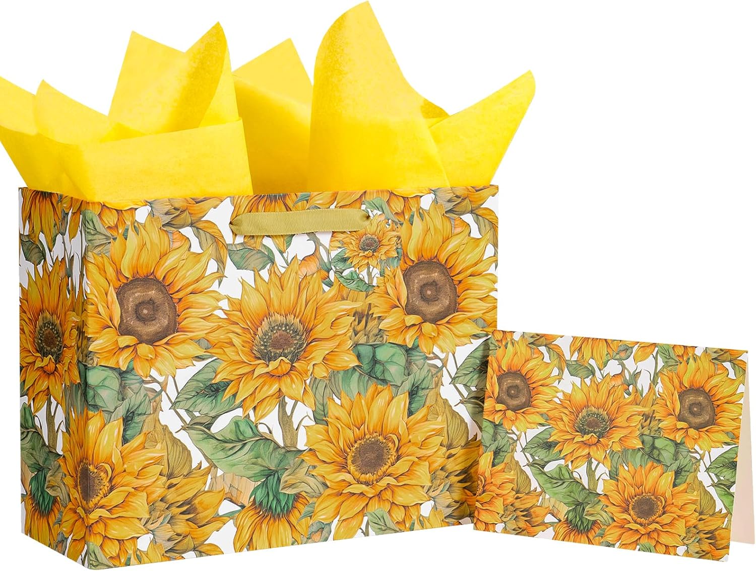 Amazon.com: Loveinside Sunflower Gift Bag for Women Girls, Floral Hand ...