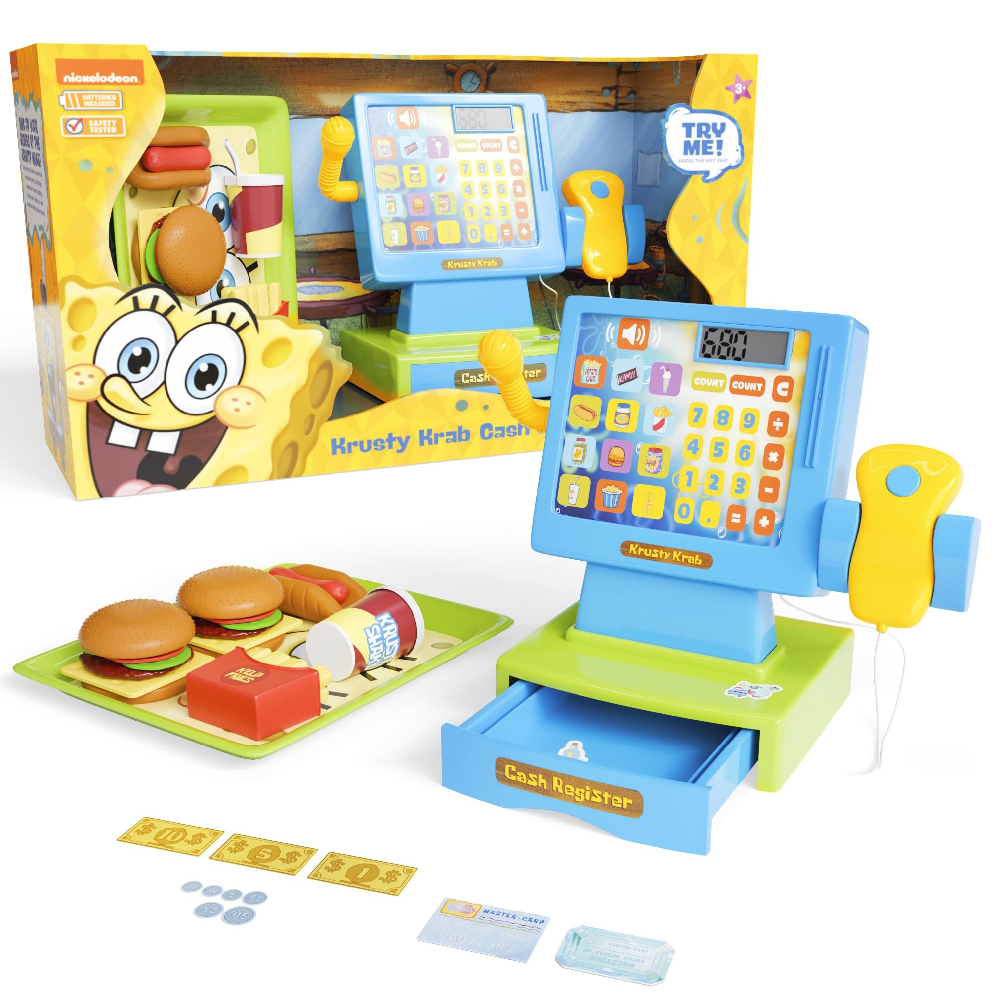 Amazon.com: Lollipop Spongebob Cash Register Play Set - Krusty Krab ...