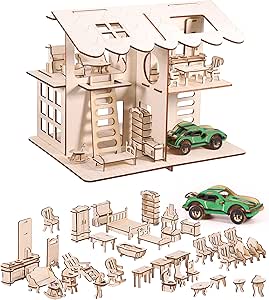 Amazon.com: Wood Building Crafts Kit, DIY Wooden Model Building Craft ...