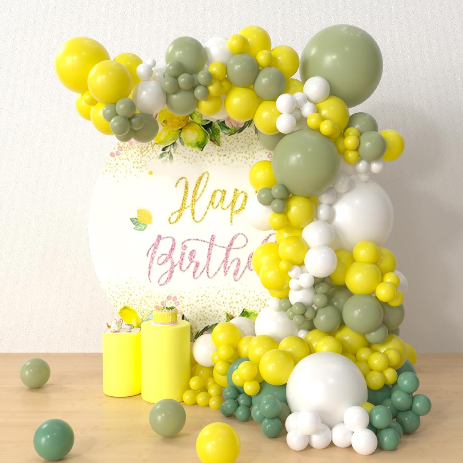 Amazon.com: HYOWCHI Lemon Party Decorations - 159 Pcs Lemon Baby Shower ...