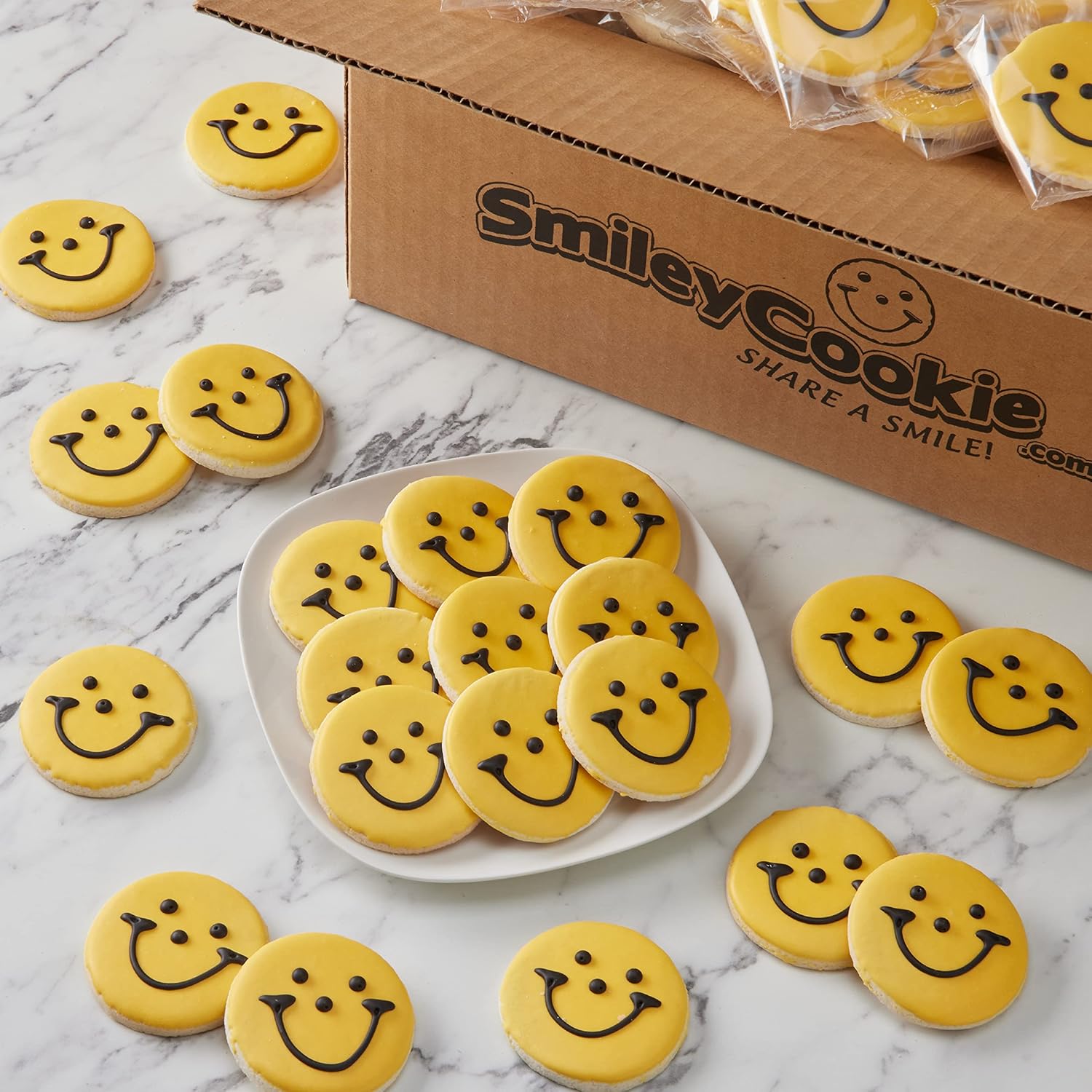 50-Pack Nut-Free Black & Gold Smiley Face Mini Philippines | Ubuy