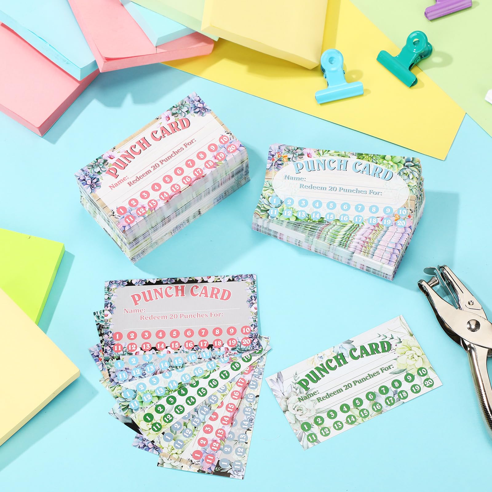 Snapklik.com : Fumete 400 Pcs Punch Cards For Classroom Reward Cards ...