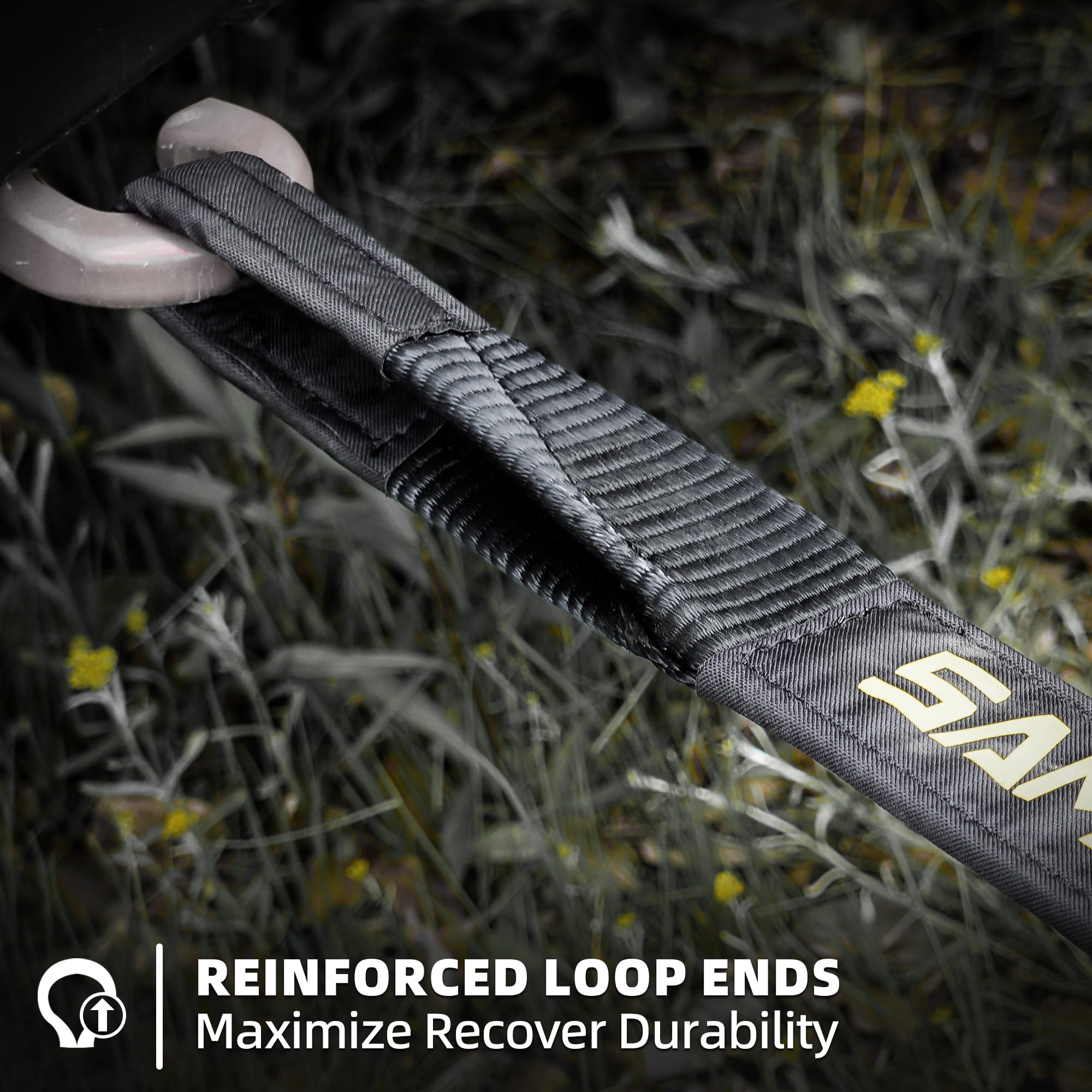 Snapklik.com : SAMOUT Recovery Tow Strap, 3in X 20ft - 35000Lbs, Heavy ...