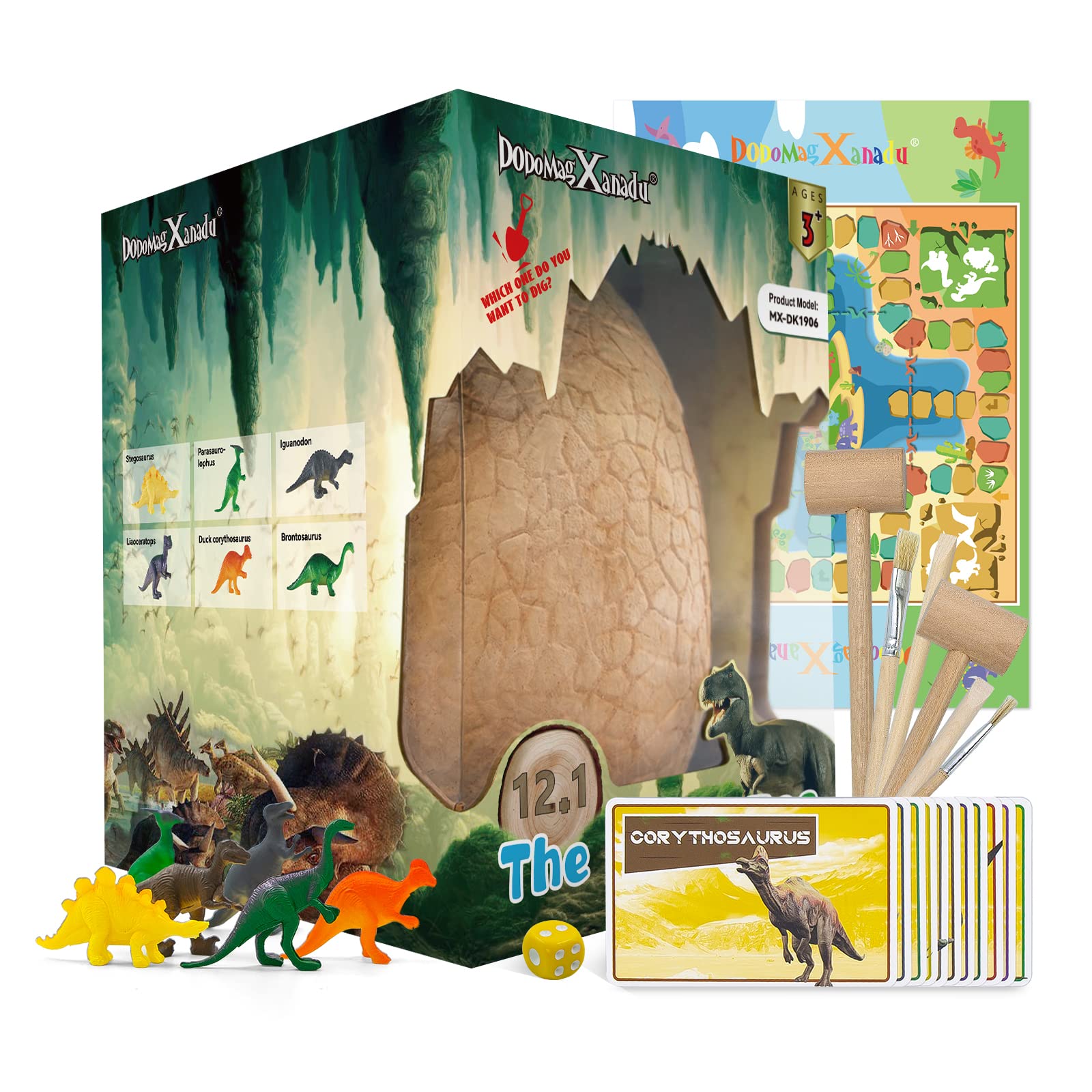 Dinosaur Egg Excavation Kit, Discover Jumbo Dino Egg Dig Kit Dinosaur ...
