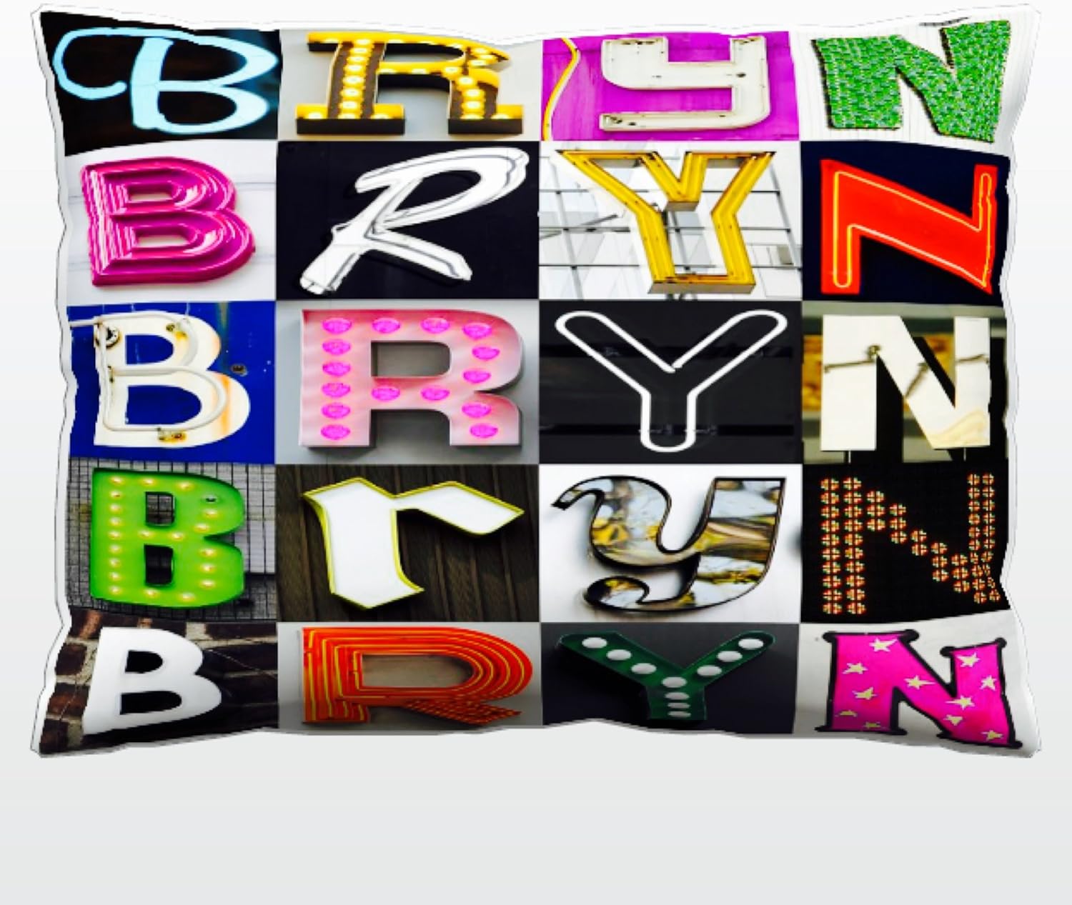 Amazon.com: Personalized Pillow featuring the name BRYN in sign letter ...