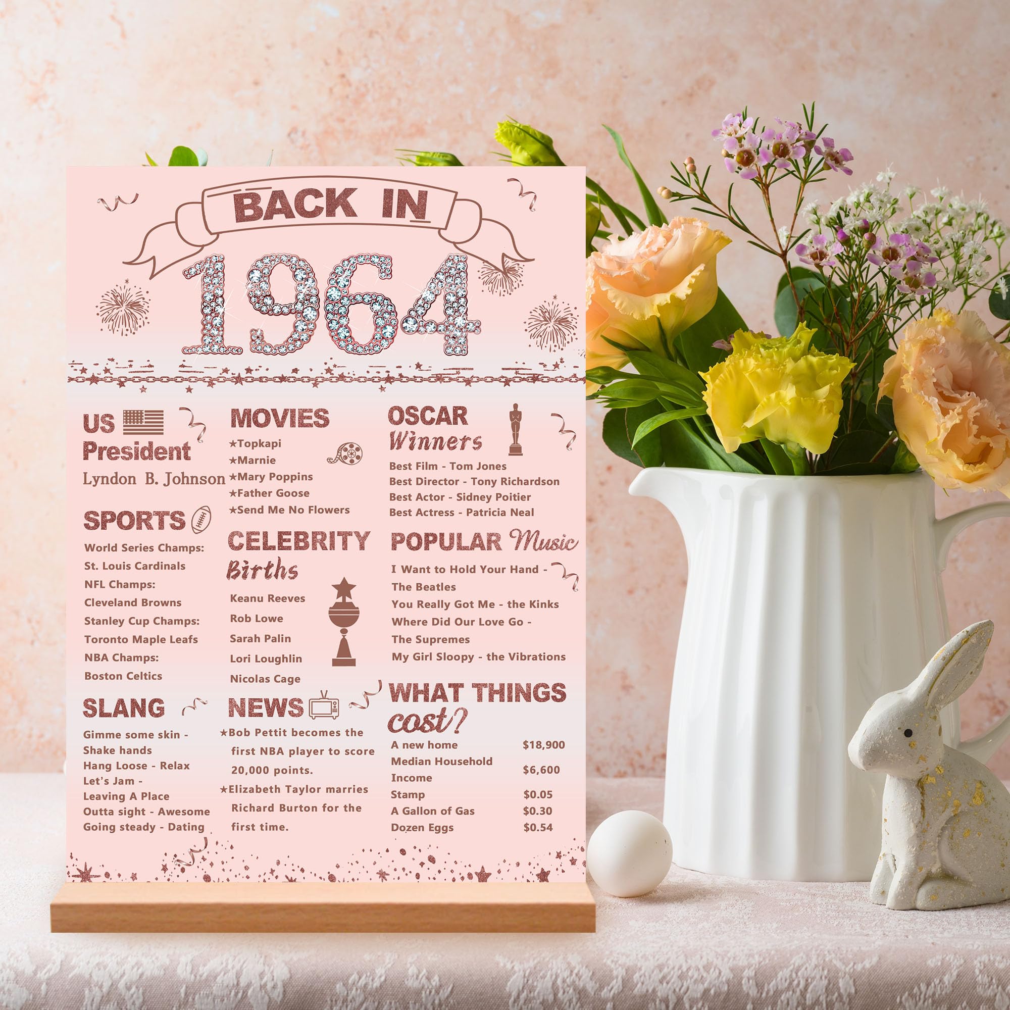 Snapklik.com : DARUNAXY Rose Gold 61st Birthday Party Decorations ...