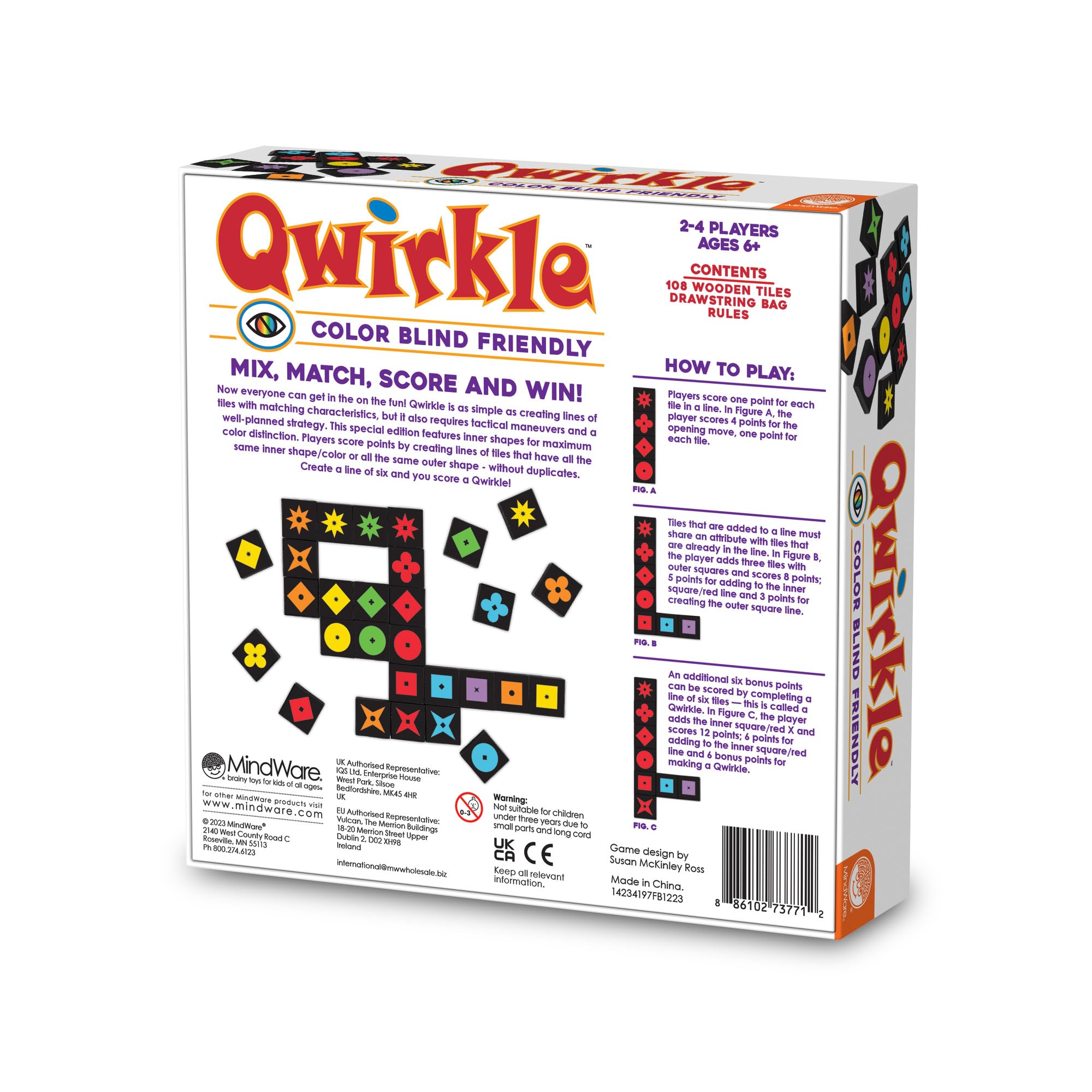 Snapklik.com : MindWare Qwirkle Color Blind Friendly Family Game Game ...
