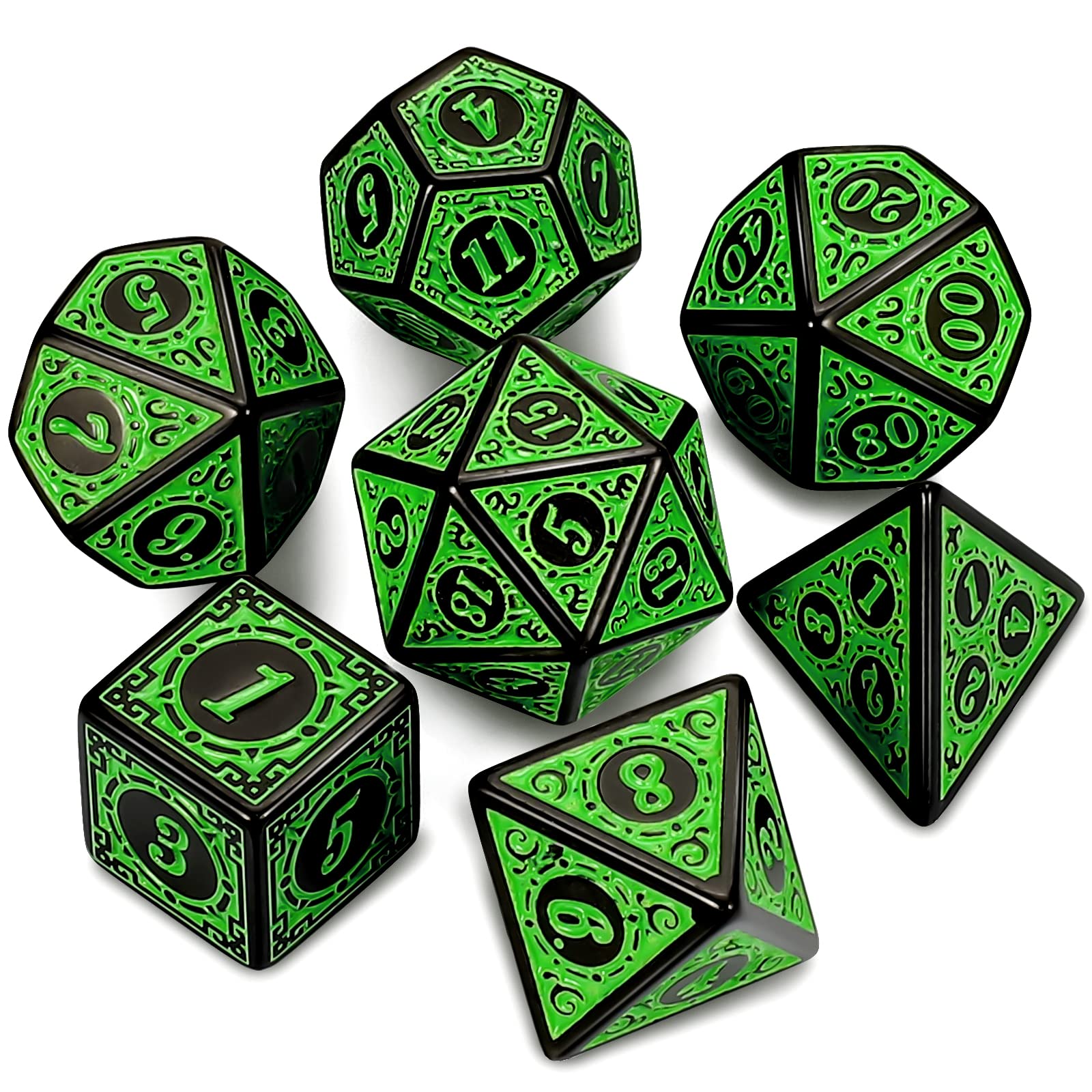 Amazon.com: CiaraQ DND Polyhedral Dice Set for Dungeons and Dragons RPG ...