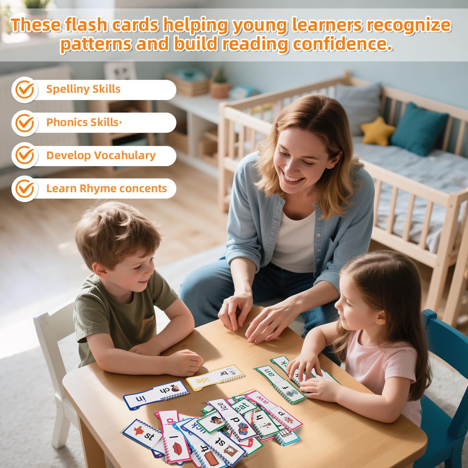 Word Family Build Books,Spell Read and Rhyme Flip Books,Letter Sounds ...