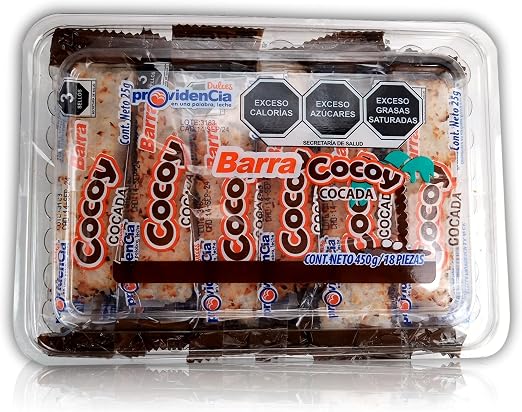 Dulce típico mexicano Cocadas tradicionales en barra,18 piezas de 25gr ...