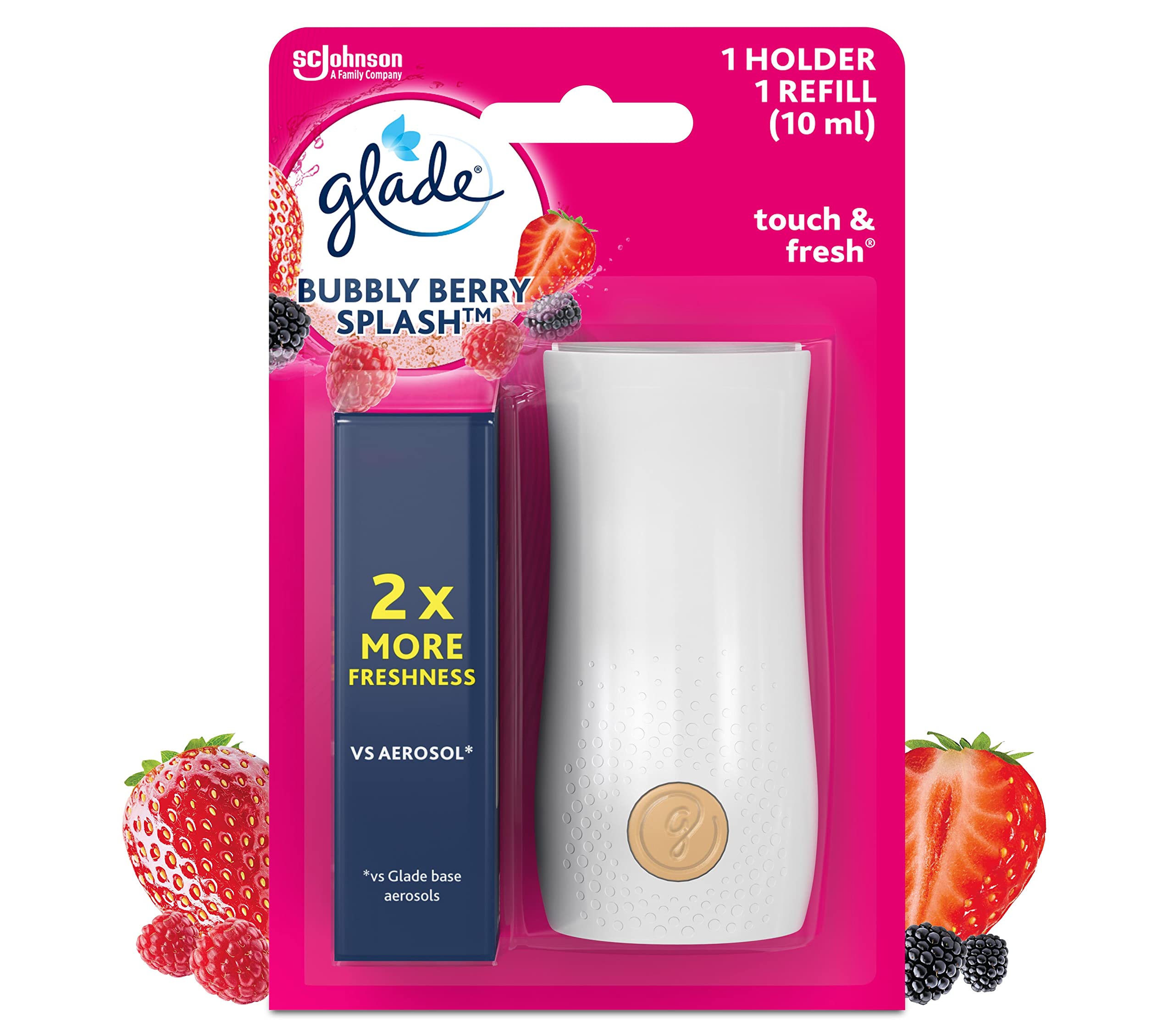 Glade Touch & Fresh Air Freshener Holder and Refill, Touch Activated ...