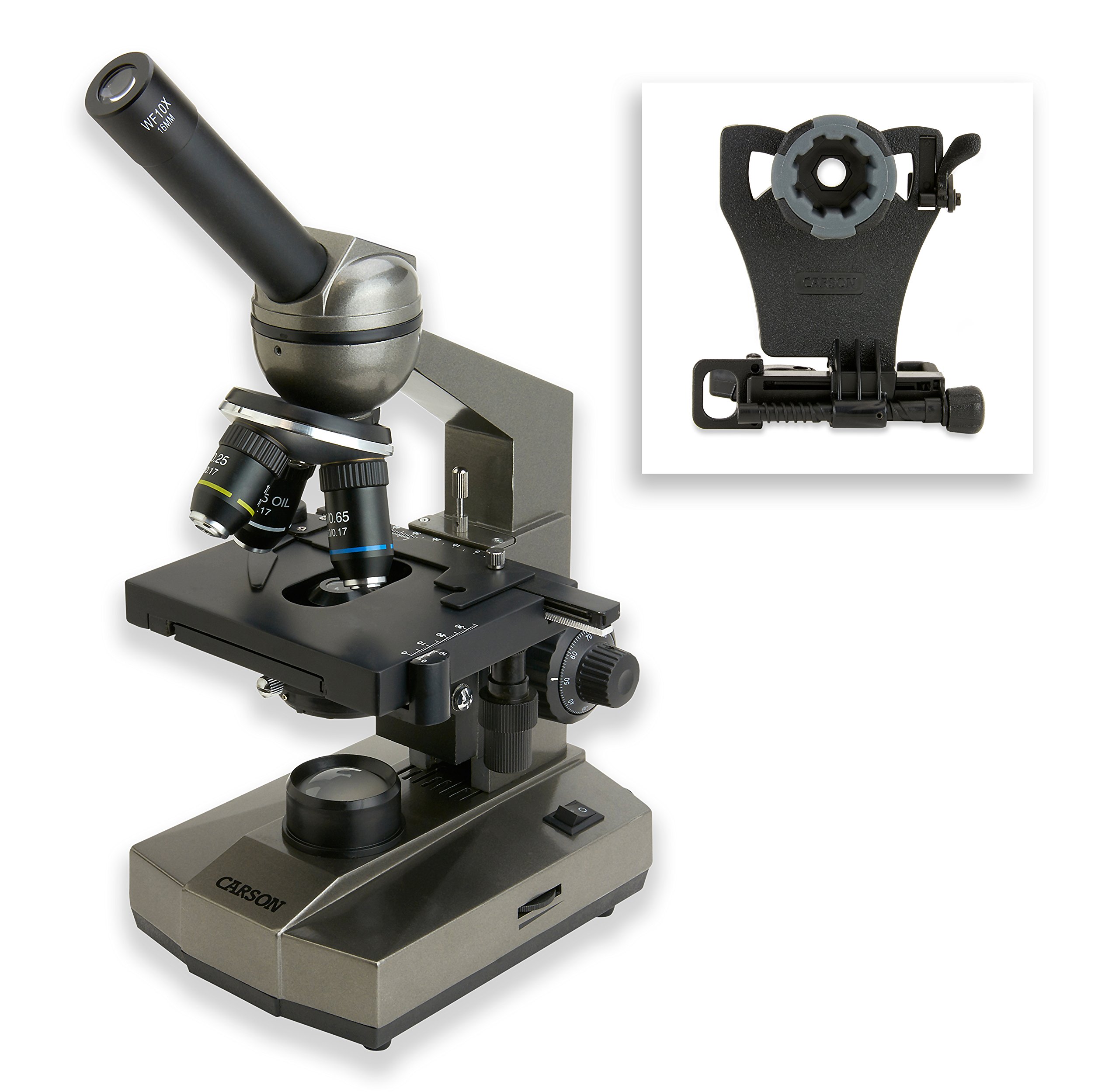 Snapklik.com : Carson Beginner 100x-1000x Compound Student Microscope