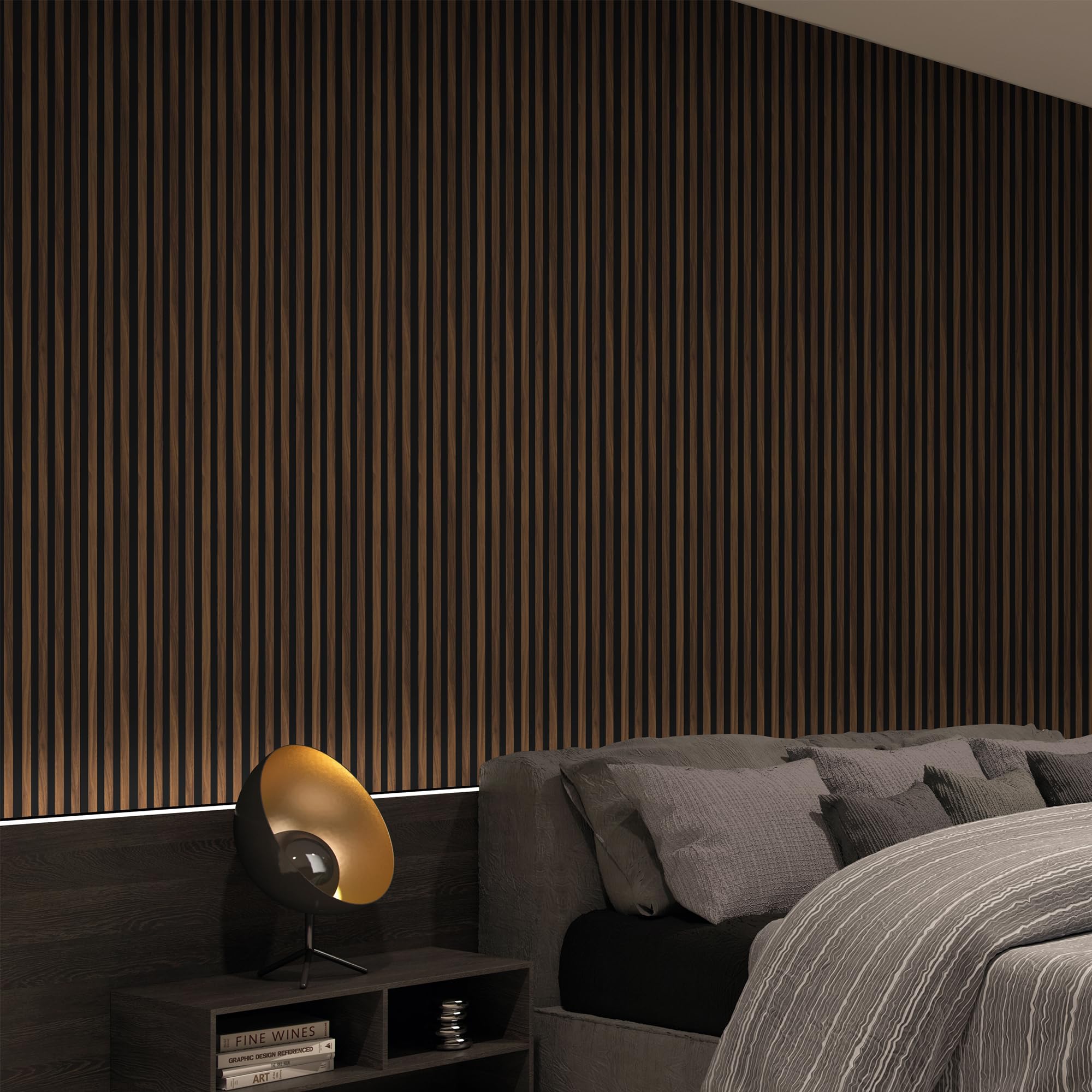 Snapklik.com : INNO STICKERS 6-Piece WPC Acoustic Slat Wall Panel For ...