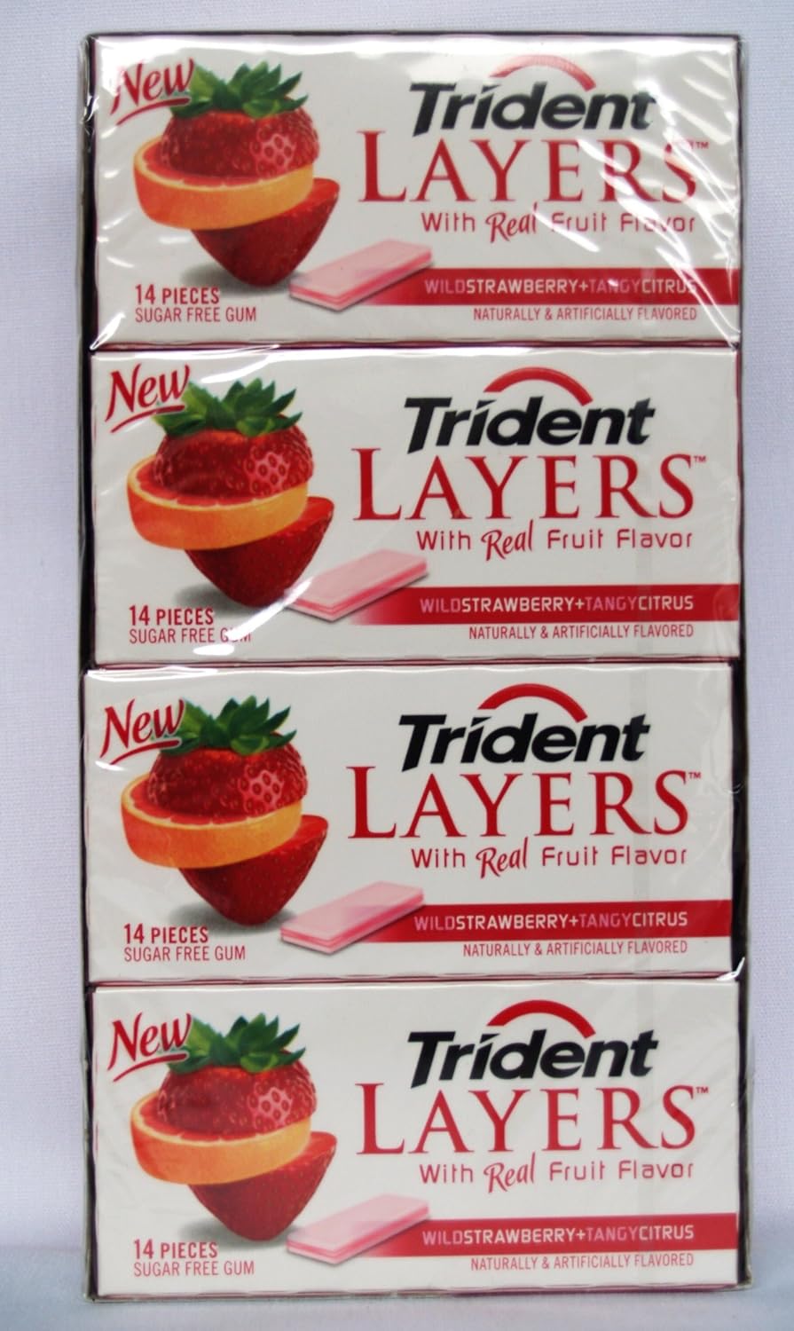 Amazon.com : Trident Layers with Real Fruit Flavor, Wild Strawberry and ...