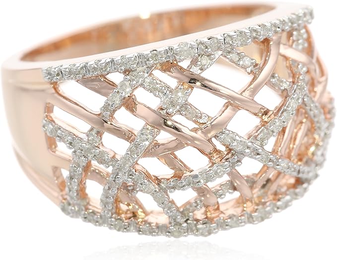 Amazon.com: Amazon Collection 18k Rose Gold Plated Sterling Silver ...