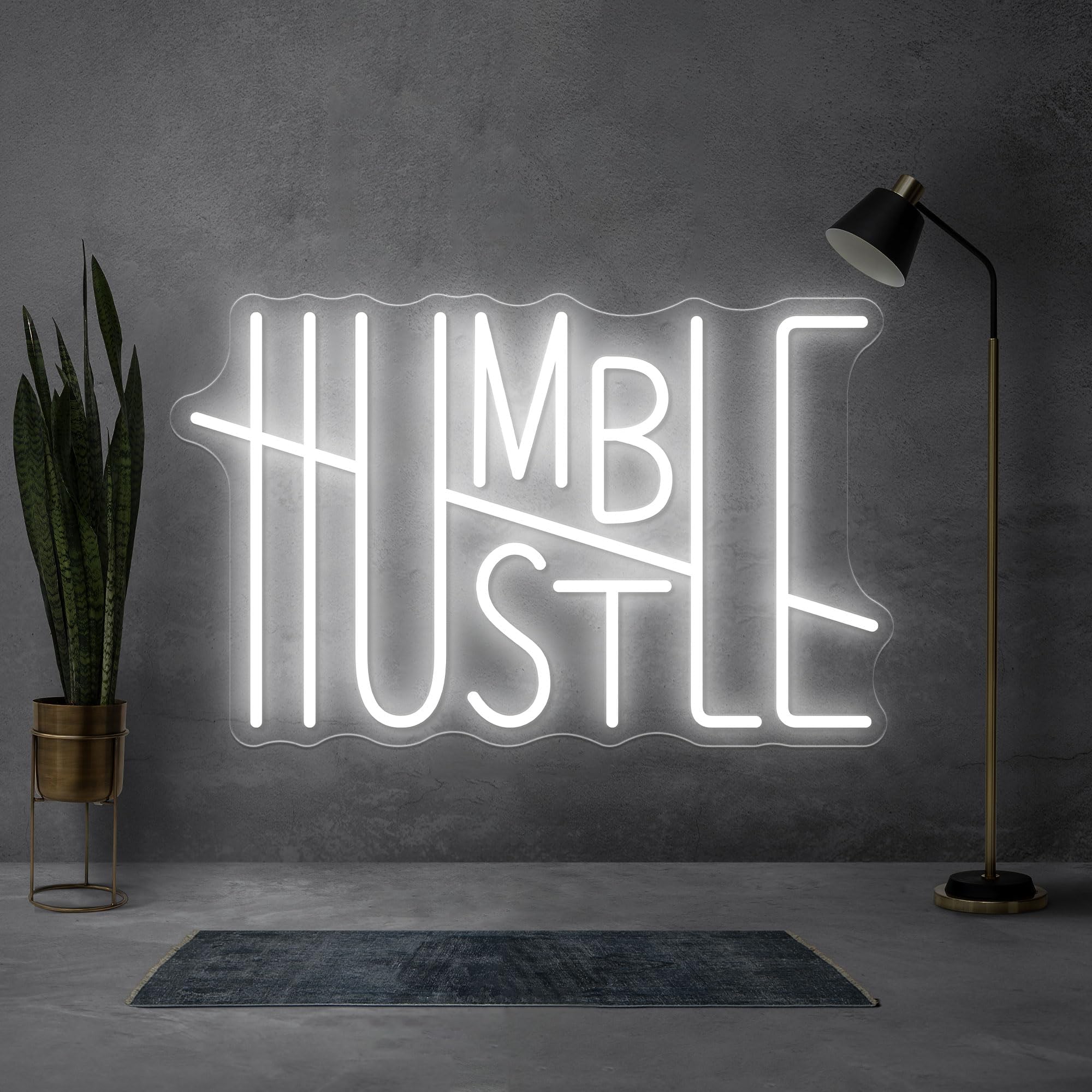 Amazon.com : HUSTLE Neon Sign, Words Neon Signs for Wall Decor, USB ...