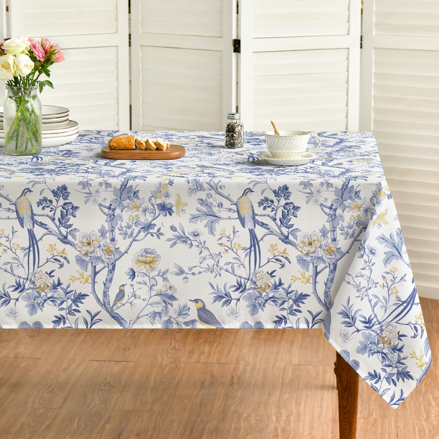 Amazon.com: Horaldaily Chinoiserie Tablecloth 60x84 Inch Rectangular ...