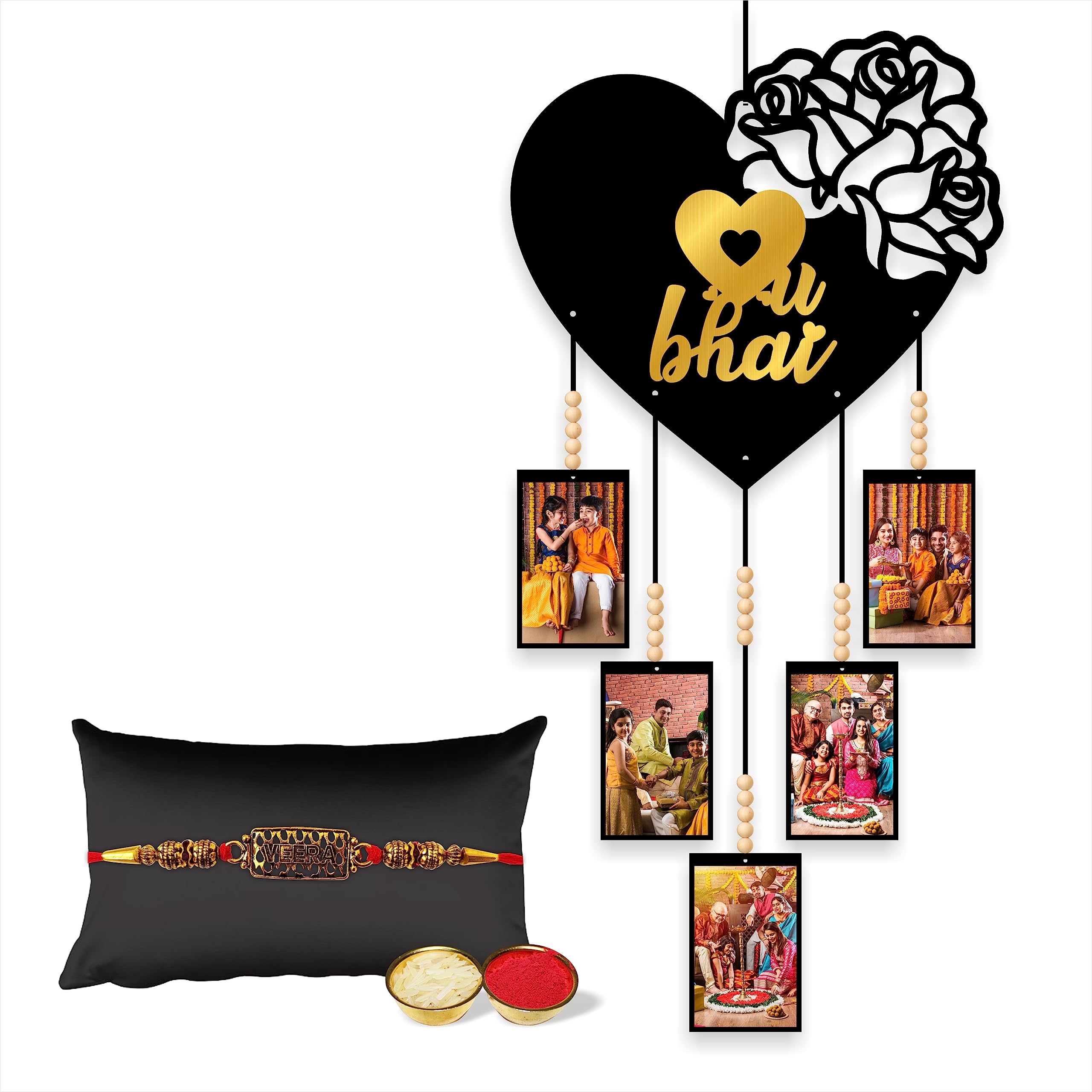 Artle Media Rakhi Gift Combo - Rakhi for Brother (2pc) with Photo Frame ...