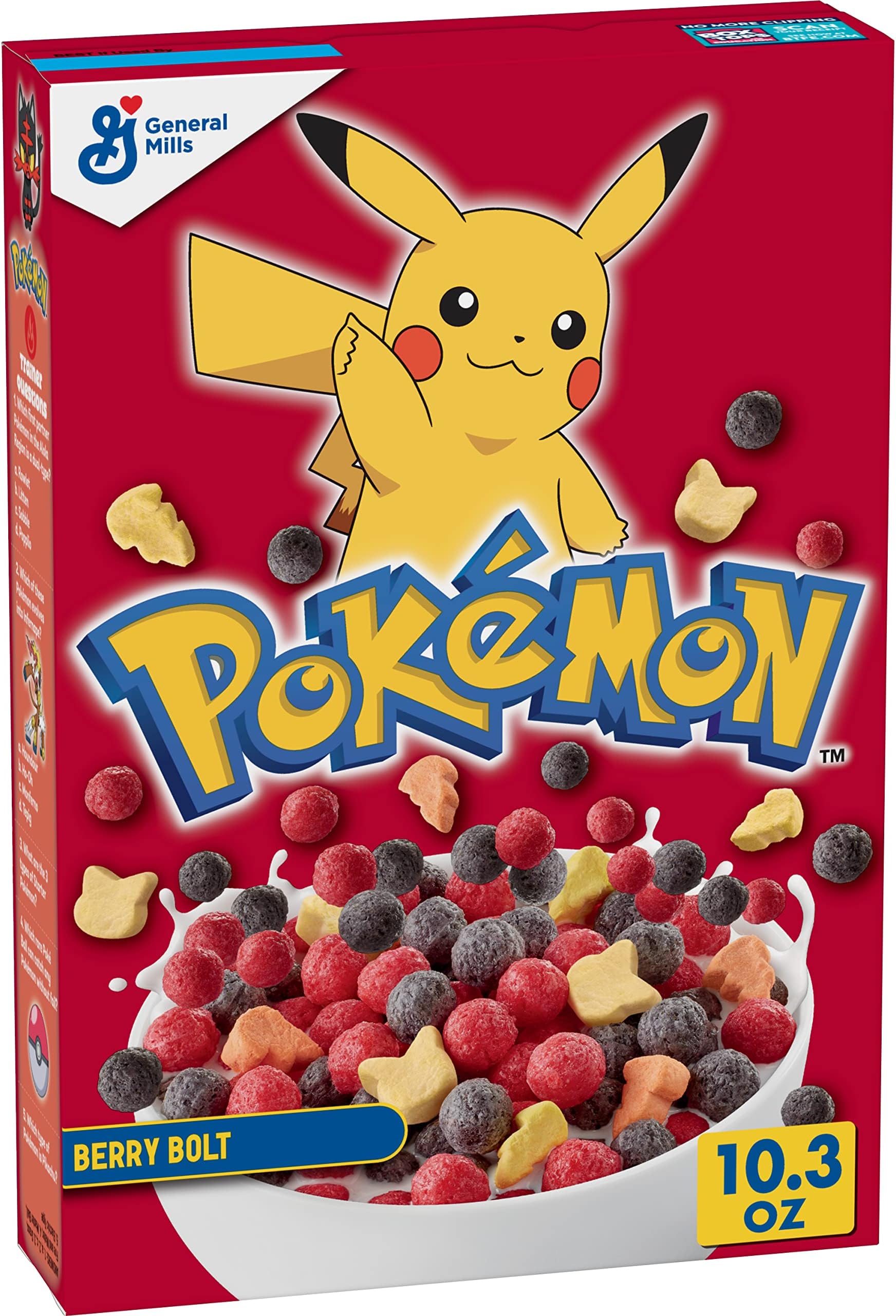 Amazon.com: General Mills Pokémon Breakfast Cereal, Berry Bolt, 10.3 oz